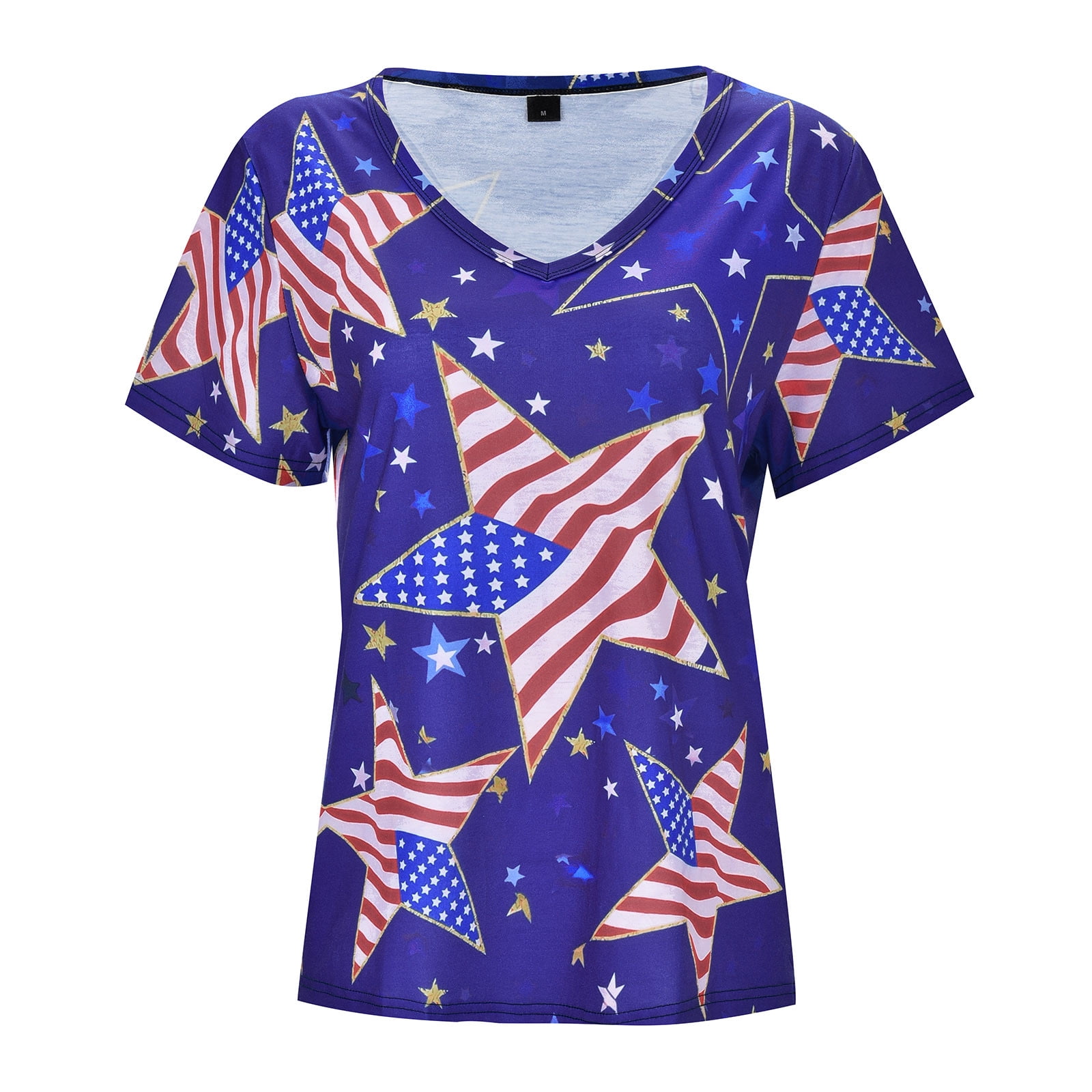 Pimfylm Women American Flag Shirts USA Flag Stars Stripes Graphic Blouse Patriotic Shirt 4th of ...