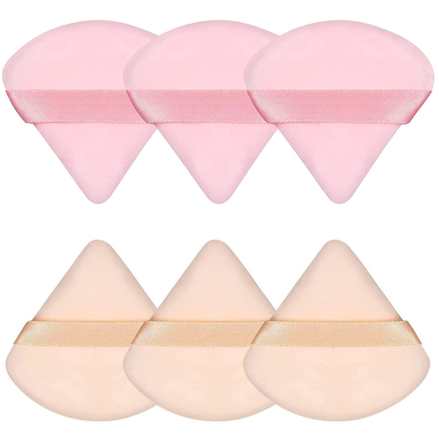 Pimoys 6 Pieces Powder JKF25 Puff Face Triangle Makeup Sponge Soft ...