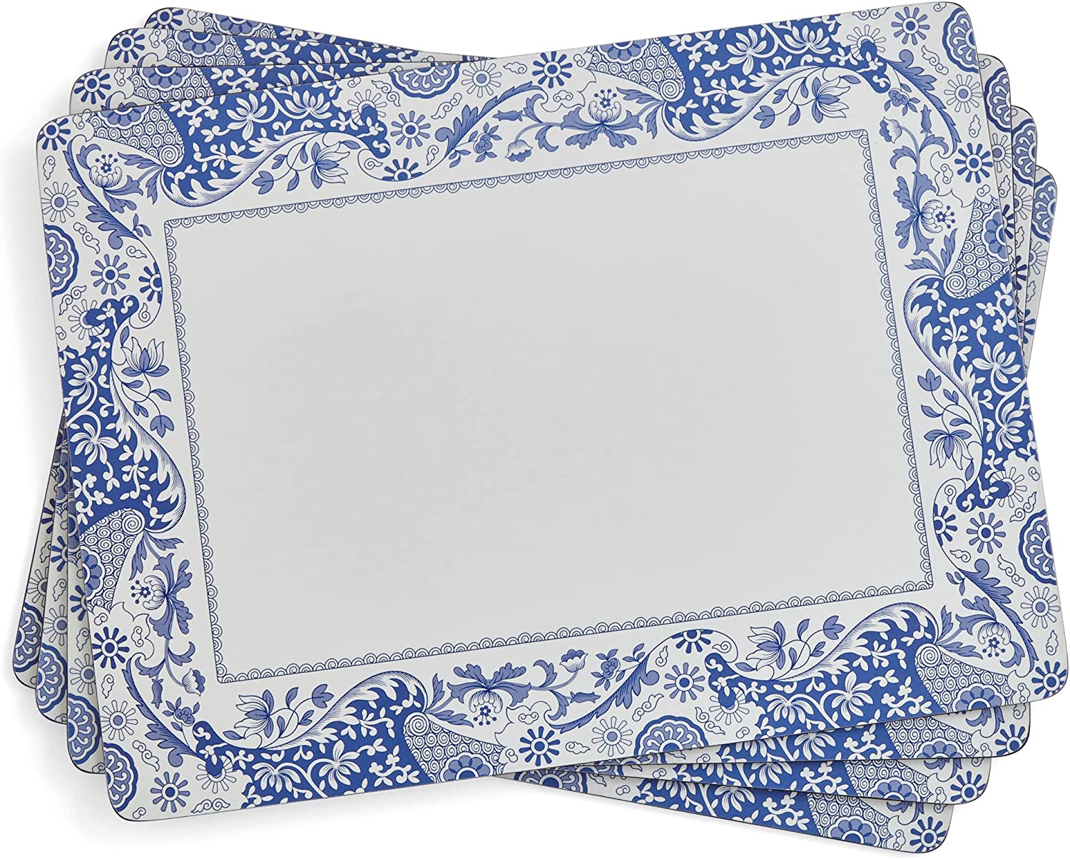 Pimpernel Blue Italian Brocato Collection Placemats | Set of 4 | Heat ...
