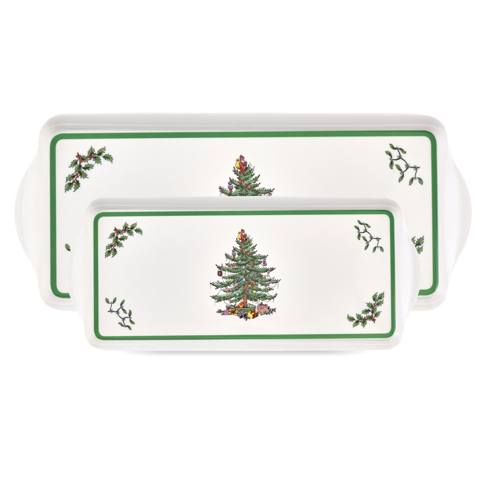 Pimpernel Christmas Tree Trays - Collectible Holiday Melamine Serveware ...