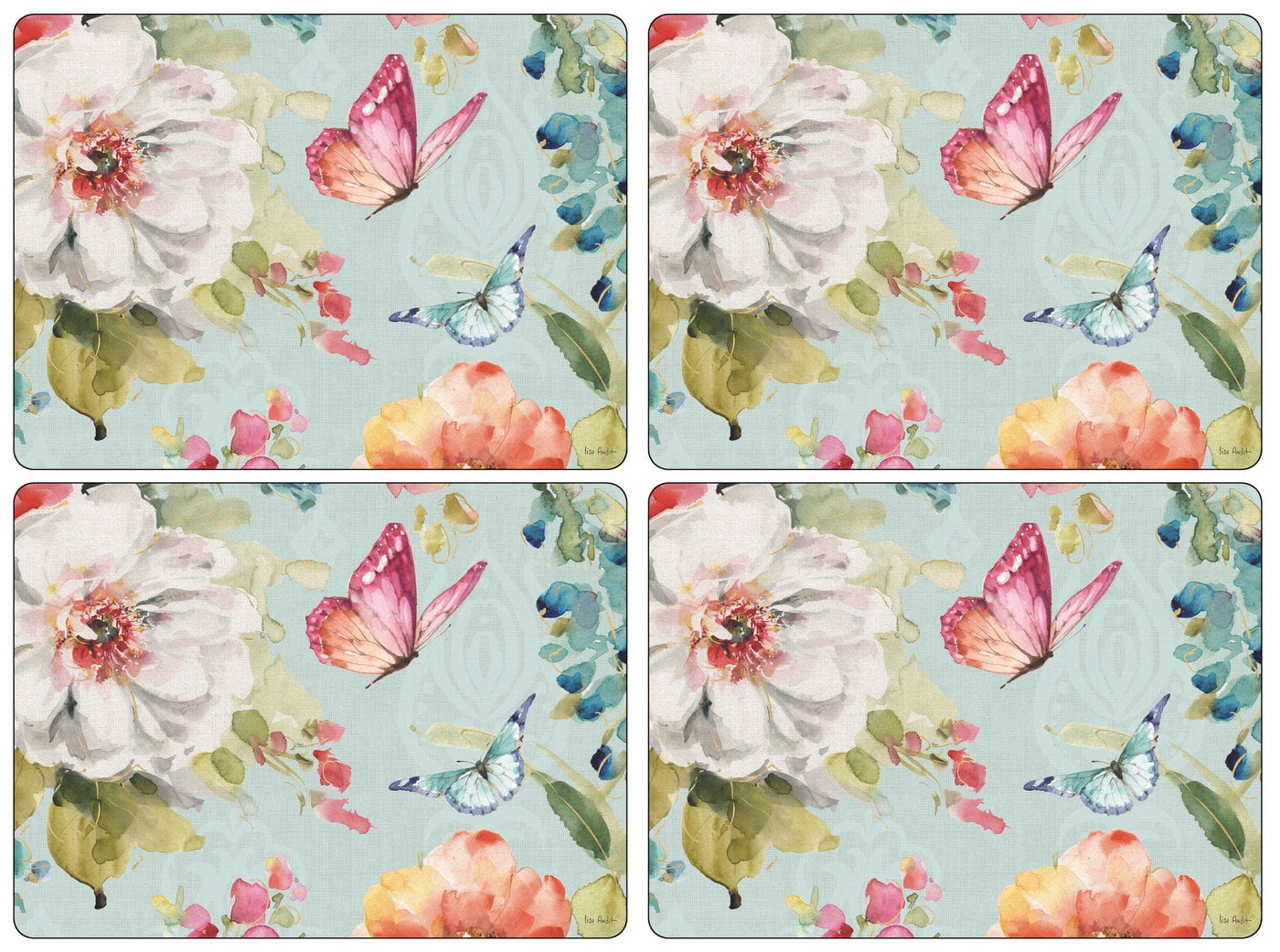 Pimpernel Colorful Breeze Cork-Backed Board Placemats, 15.7 X 11.7 ...