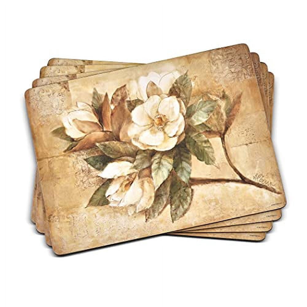 Pimpernel Sugar Magnolia Collection Placemats | Set of 4 | Heat ...