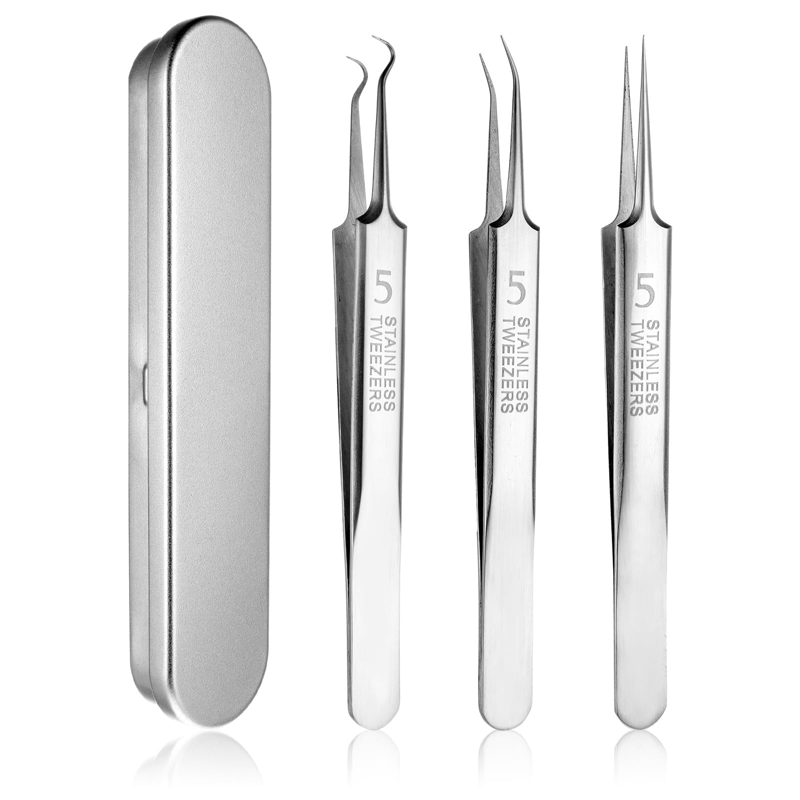 Pimple Blackhead Remover 3 IFF17 PCS Tweezers Face Nose Black Head ...