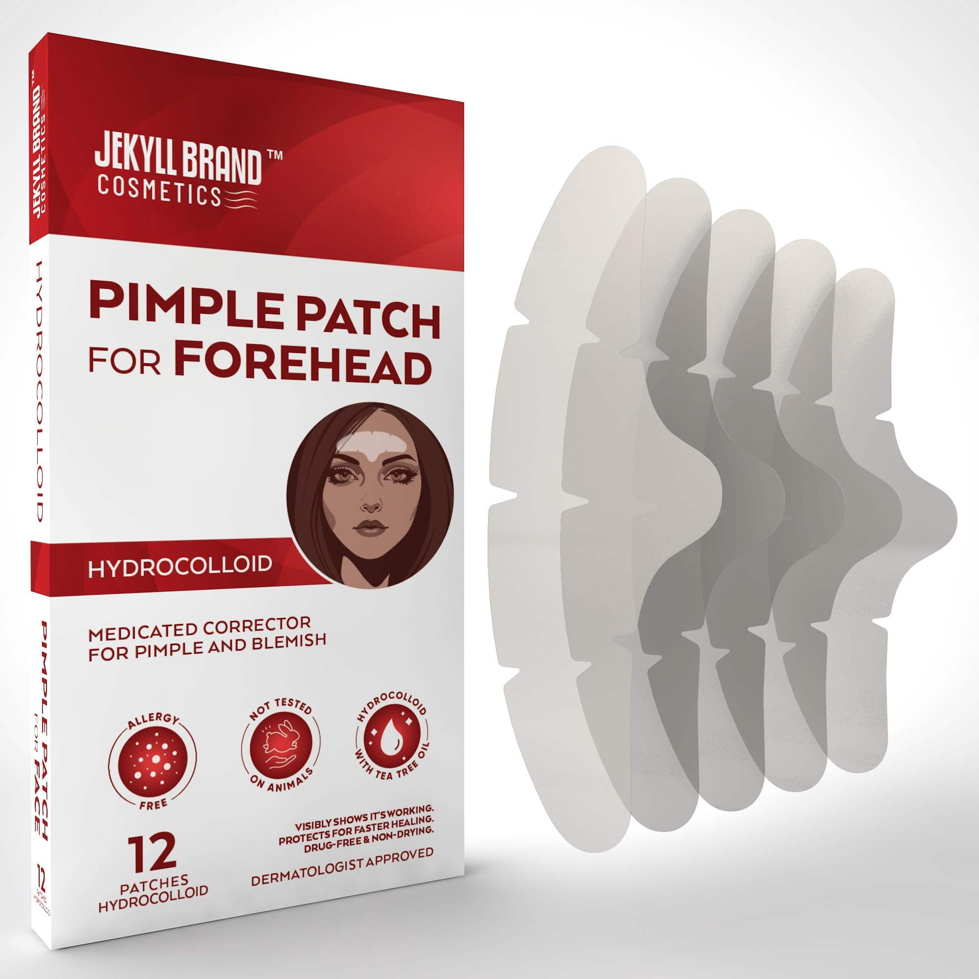 Pimple Patch for Forehead- XL (12counts) | JEKYLL BRAND COSMETICSâ ...