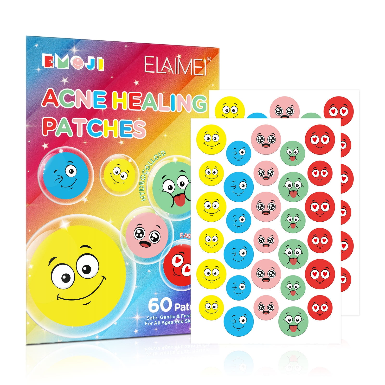 Pimple Patches(60pcs),Circular Shaped Hydrocolloid Acne Cover Patches ...