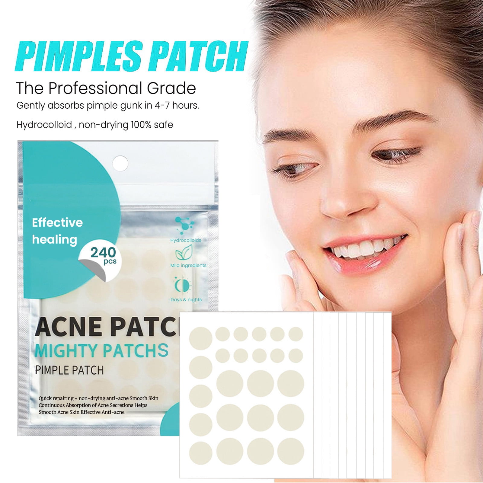 Pimple Patches For Face, Pimple Patches, 3 SIZE,Round Covers ...