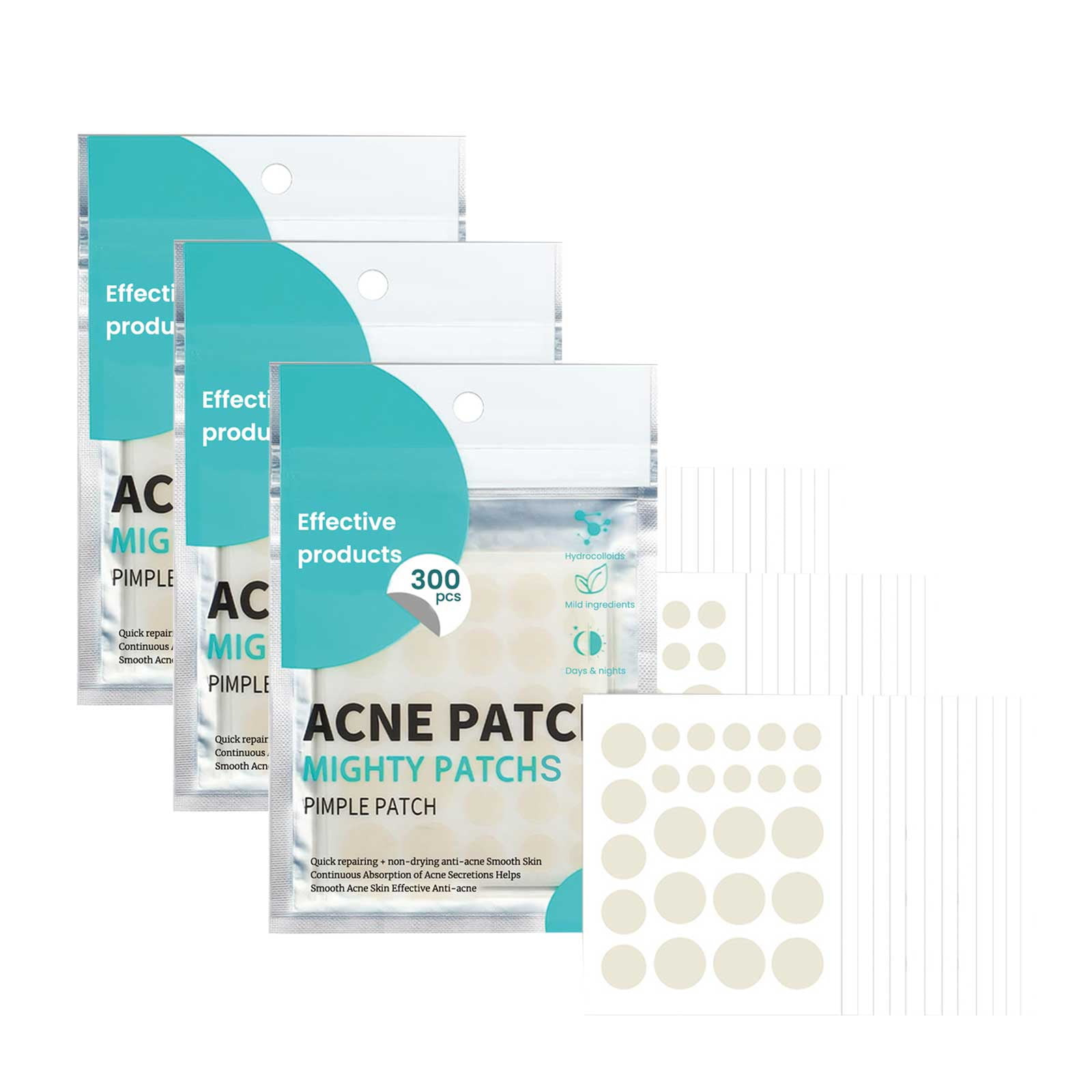 Pimple Patches for Face, 300 Counts Acne Patches, Hydrocolloid Patches ...