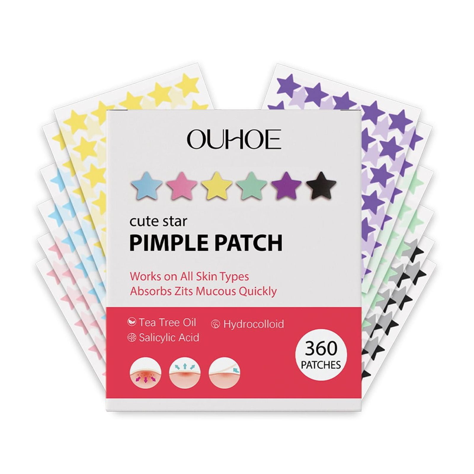 Pimple Patches for Face, Hydrocolloid Acne Patches, Cute Star Zit ...