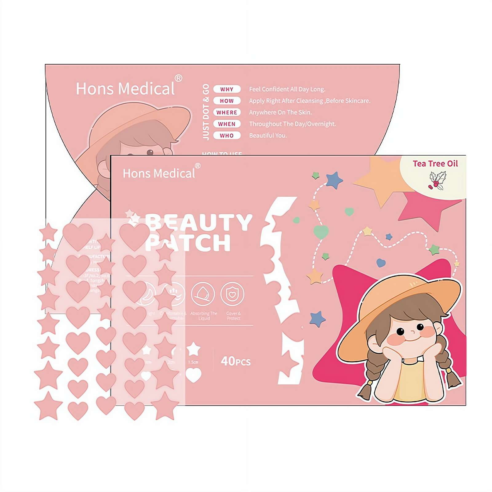 Pimple Patches for Face, Hydrocolloid Patch Acne Patches, Colorful Cute ...