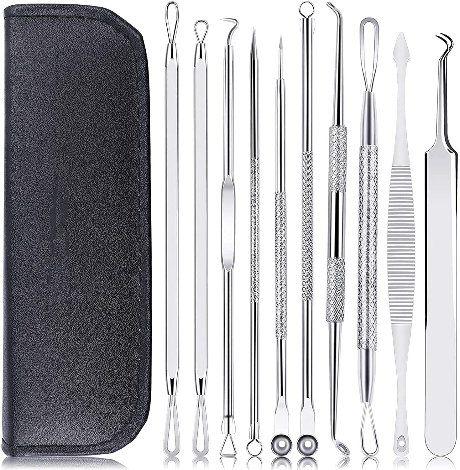 Pimple Popper Tool Kit,10 Pieces Blackhead Pimple Popper Tools for Acne ...