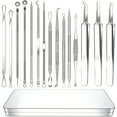 Pimple Popper Tool Kit, 15 PCS Stainless Steel Blackhead Remover ...