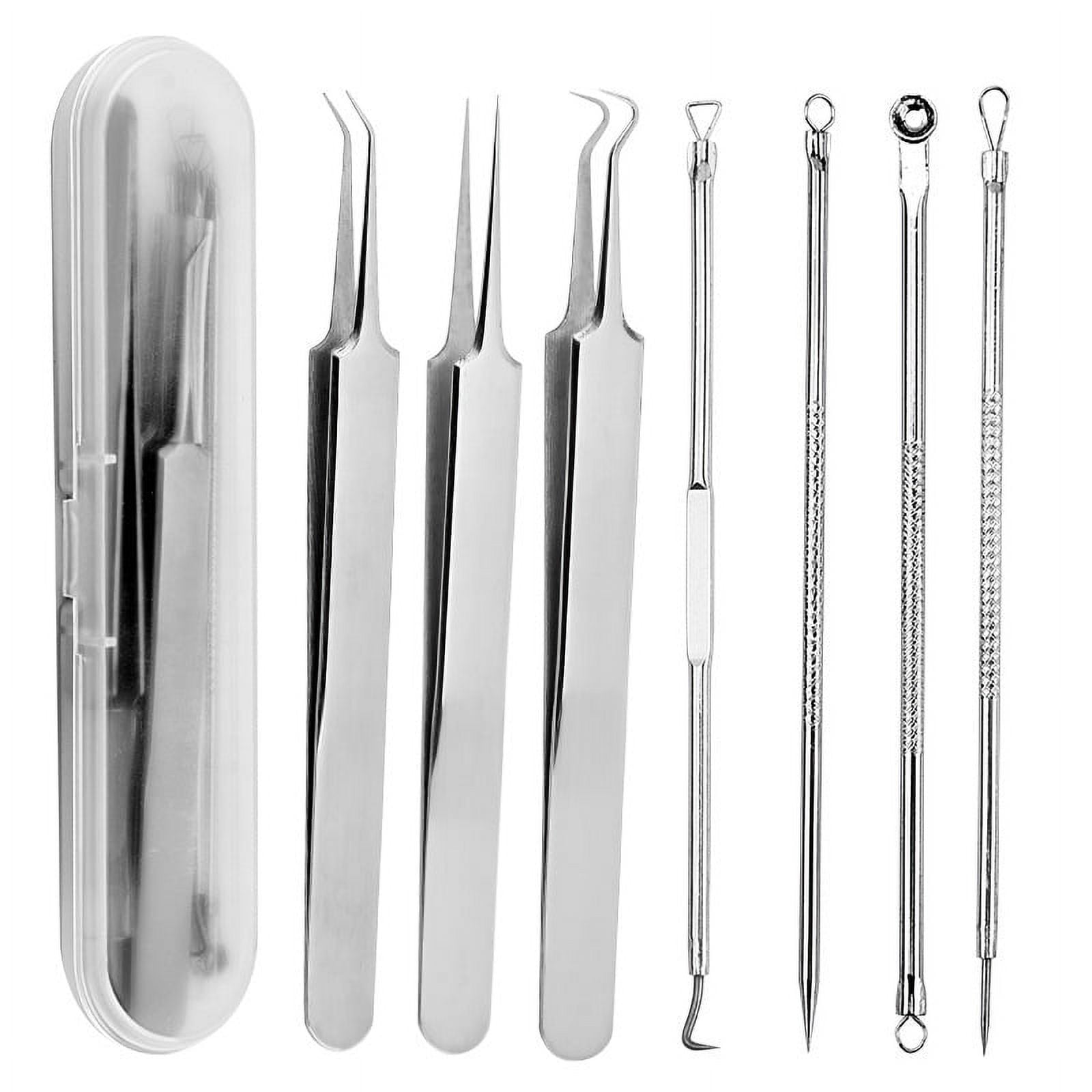 Pimple Popper Tool Kit, Blackhead Remover Tweezers,Comedone Extractor ...