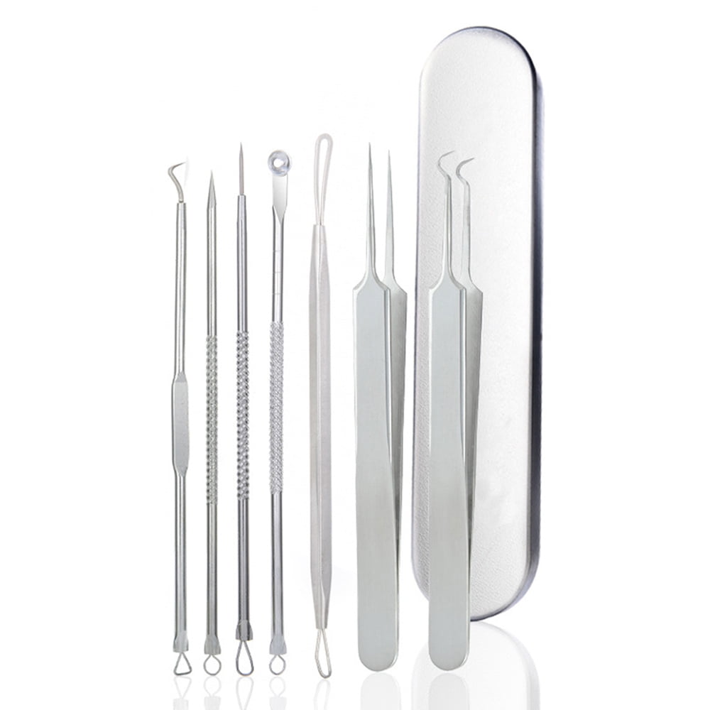 Pimple Popper Tool Kit, Professional Stainless Steel Blackhead Remover ...