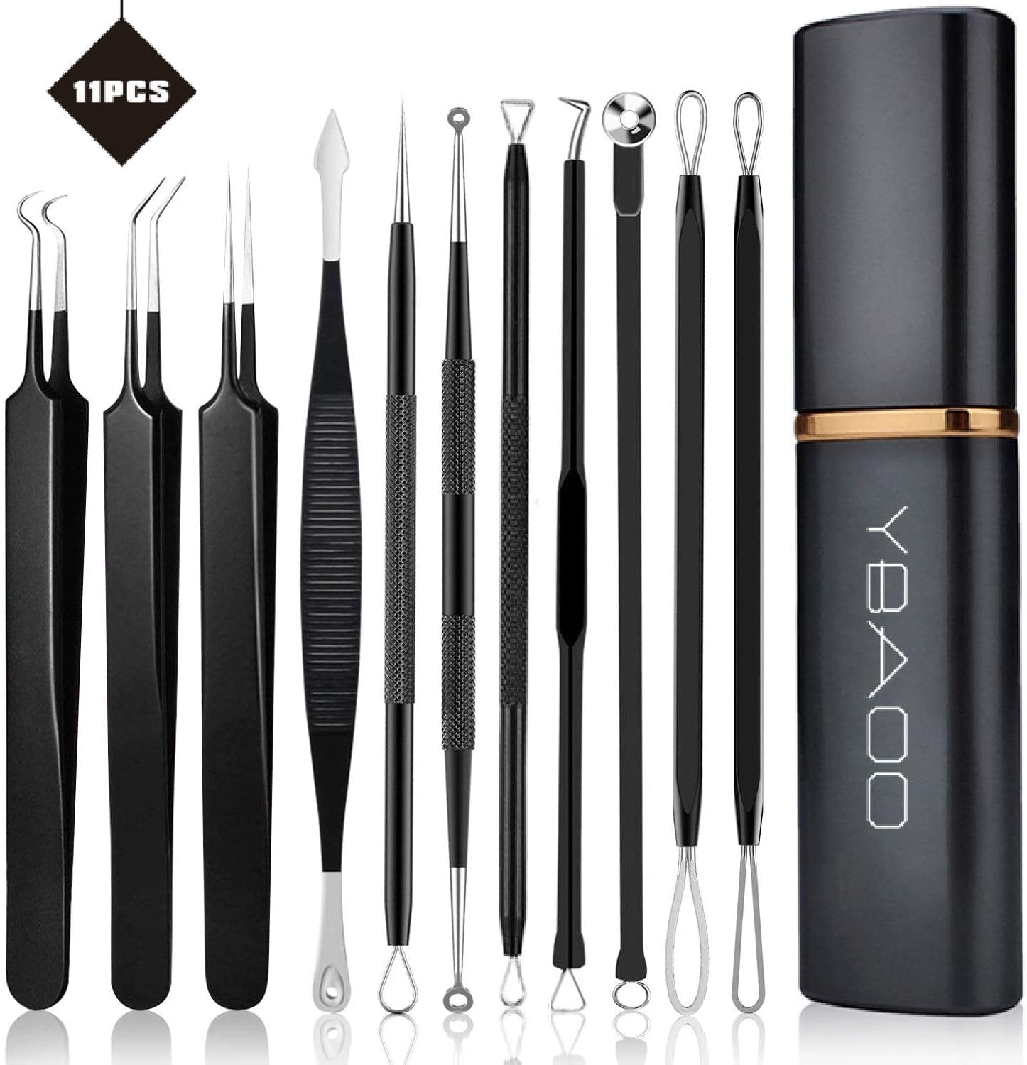[New]Blackhead Remover Tool 11PCS,? Professional Pimple Popper Tool Kit ...