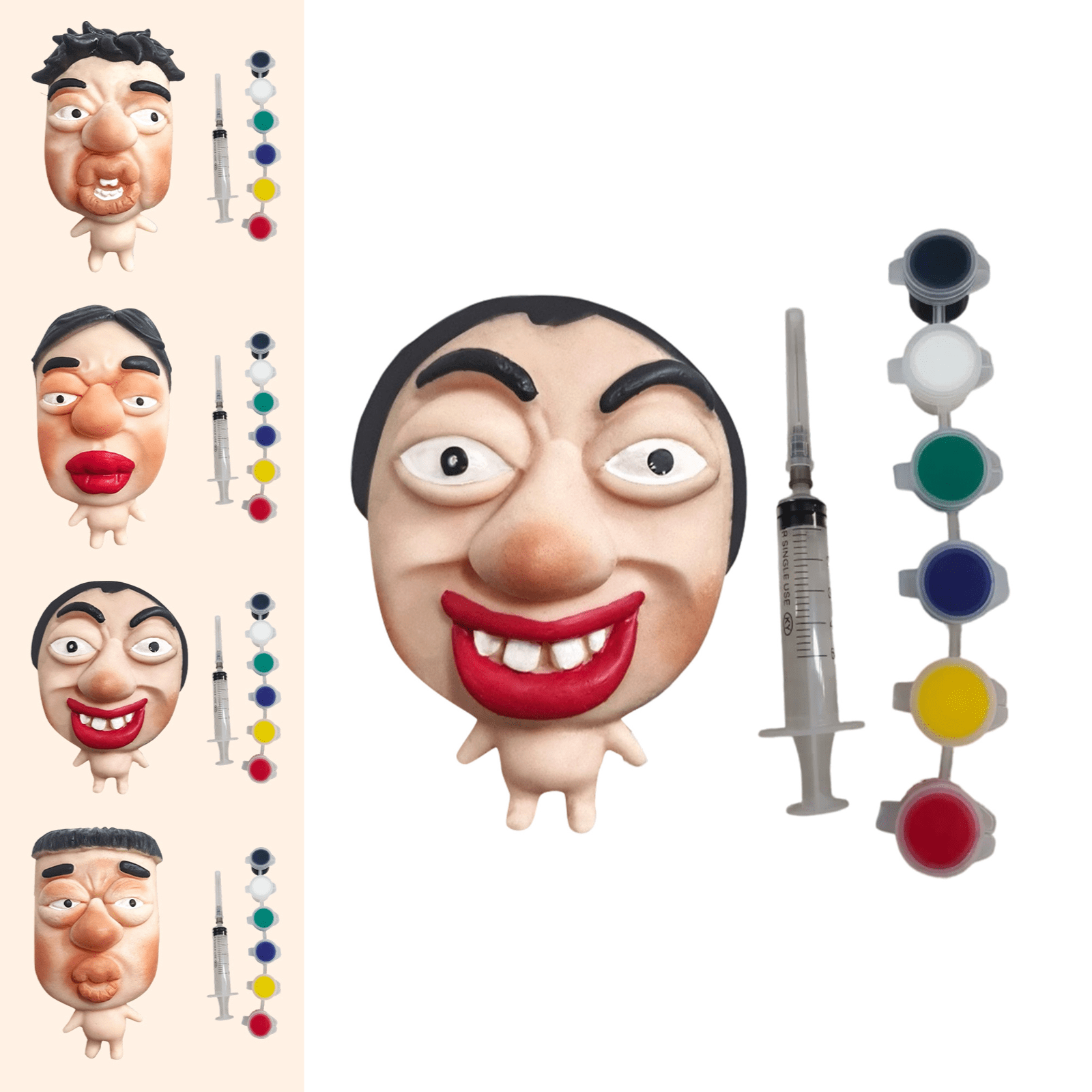 Pimple Popper Toy Set, Cute Face Pimple Popping Fidget Toy, Ultra Soft ...