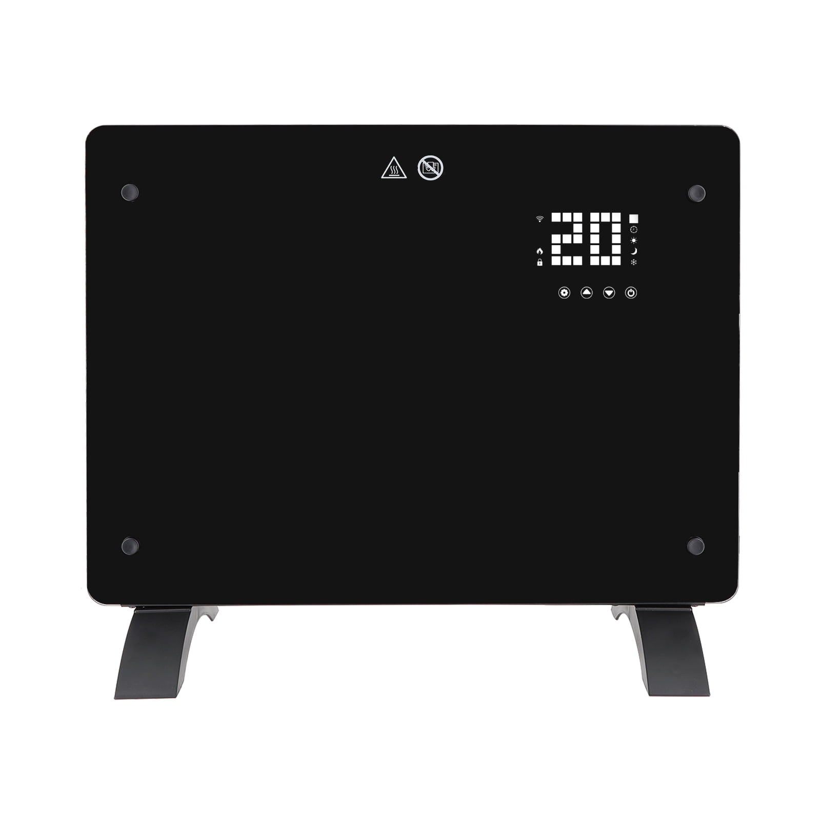 Pimsoran 1000W Electric Glass Panel Heater, Touch Screen & Remote ...