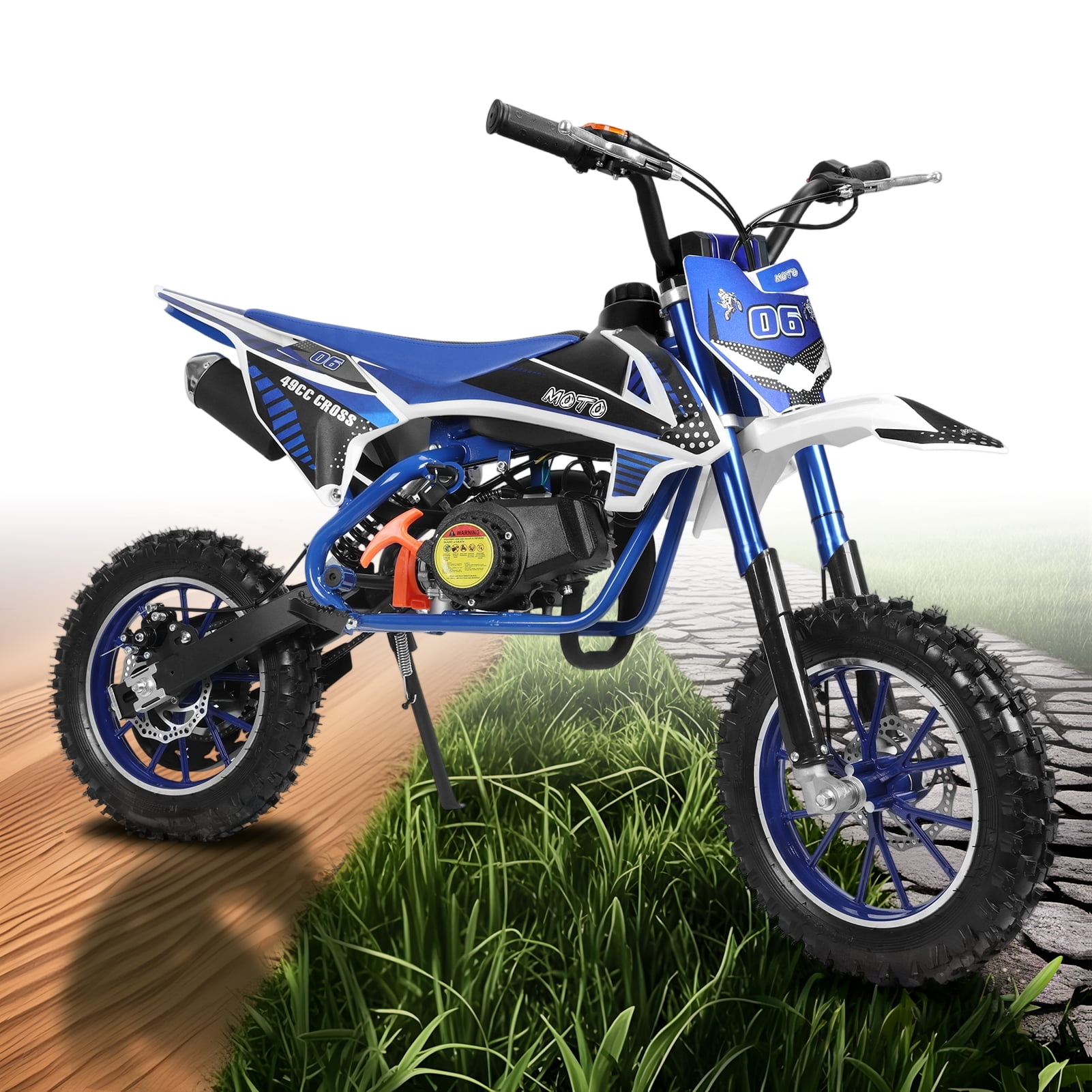 Pimsoran 50Engine Dirt Bike for Adults & Kids, 2-Stroke Gas Powered Off-Road Motorcycle, 330LBS ...