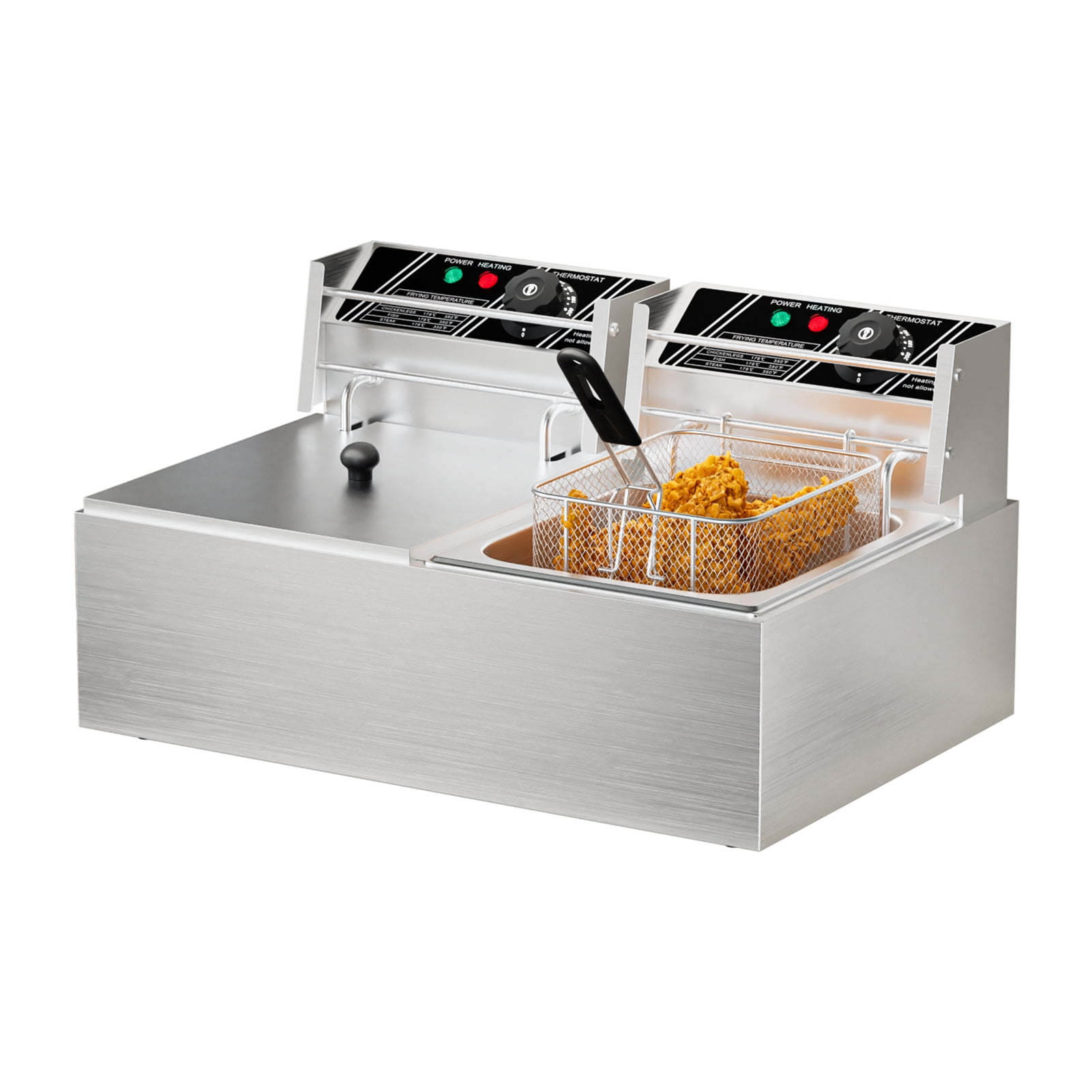 Pimsoran Electric Deep Fryer, 5000W Dual Tank Commercial Deep Fryer ...