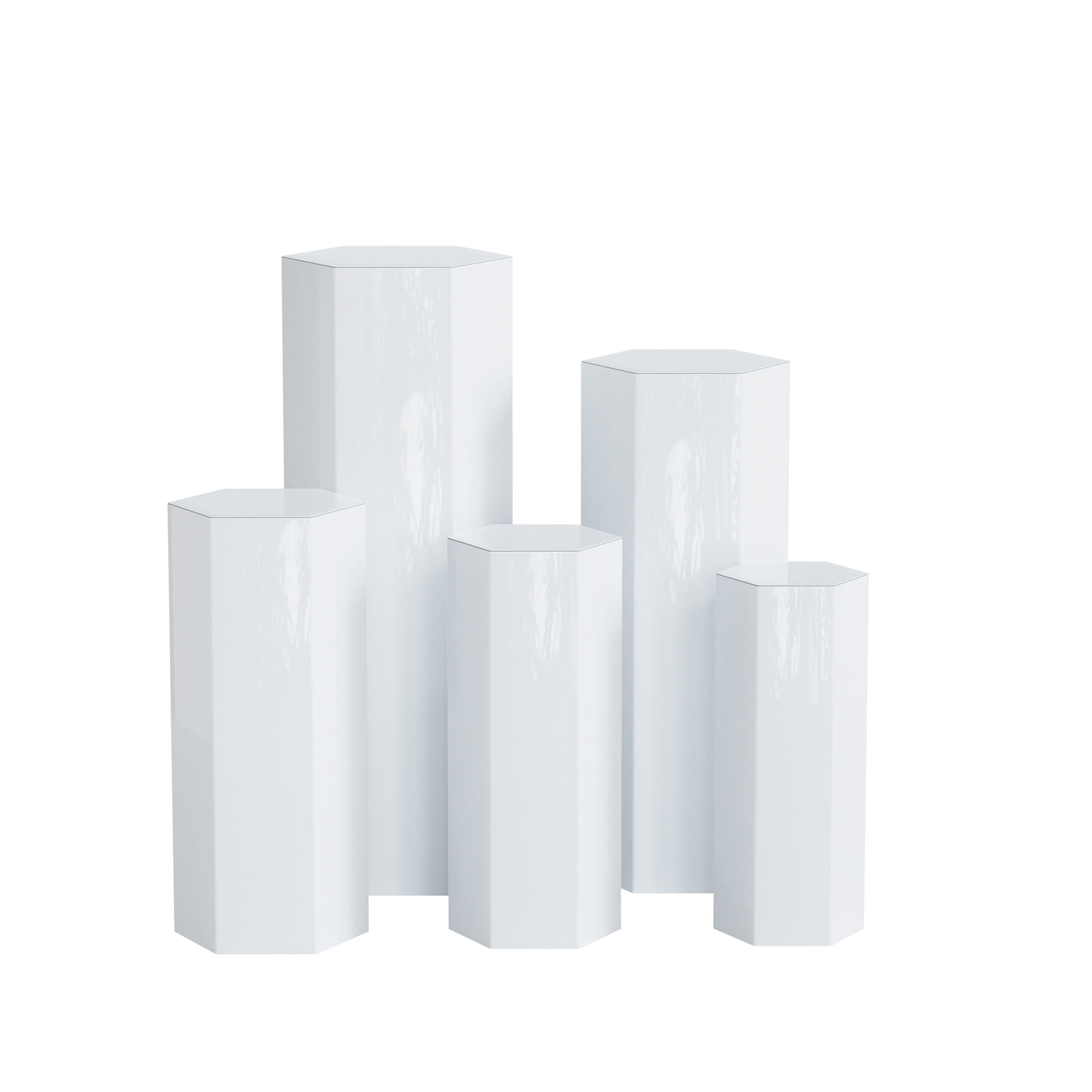 Pimsoran Pedestal Stand, Hexagon Pedestal Stands, White Hexagon ...