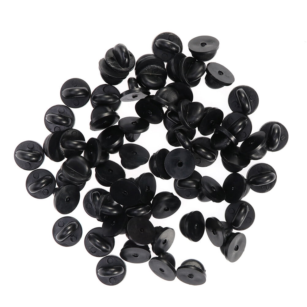 HOKARUA 200pcs Plastic Caps PVC Pin Backs Keepers Replacement Brooch ...