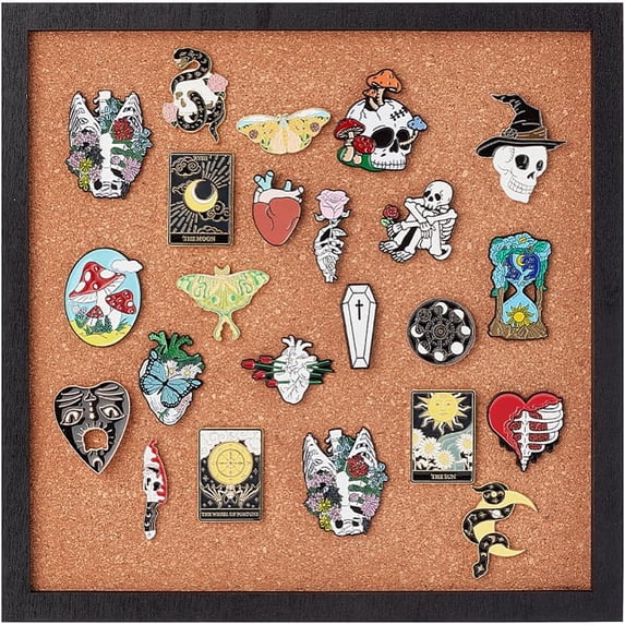 Pin Board Square Cork Board Bulletin Display Board 0.8inch Thick Wall ...