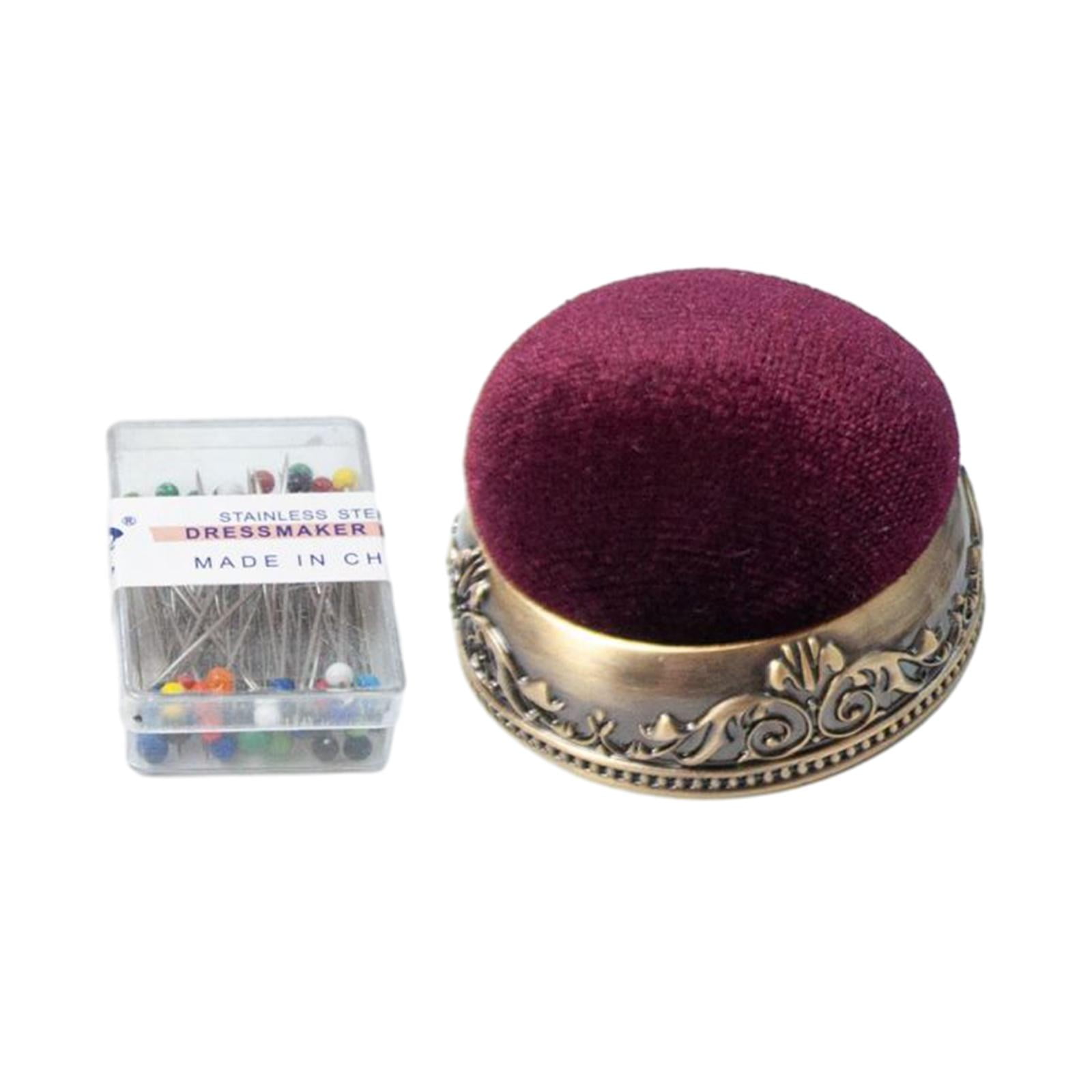 Pin Cushion Pins Holder with Sewing Pins Tailor Jewelry Metal Base ...