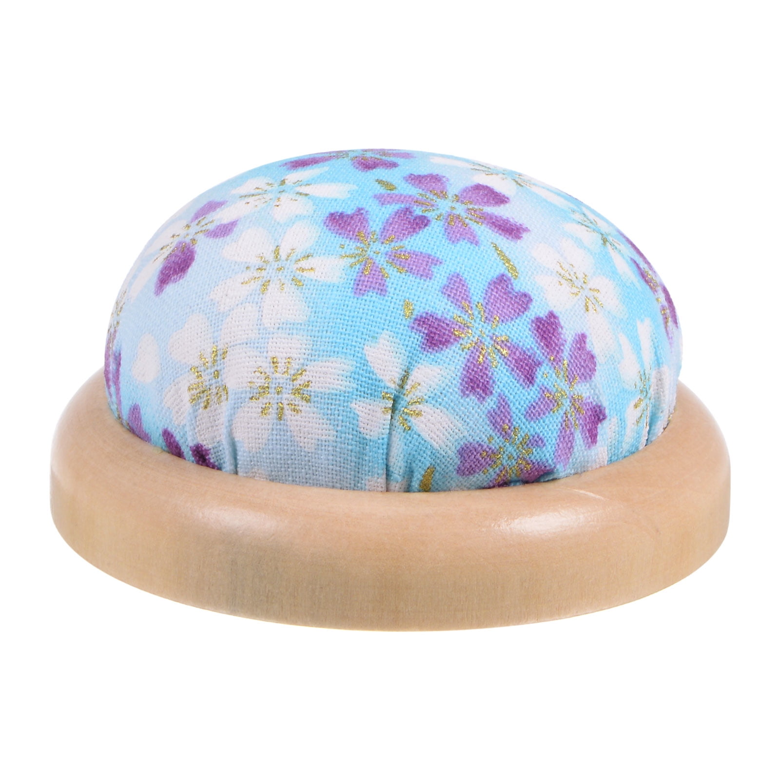 Pin Cushion Wooden Base Japanese Style Round Pincushion, Blue - Walmart.com