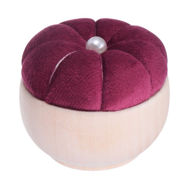 Pin Cushion Wooden Base Needle Pincushion Cute Small Pins Holder with ...