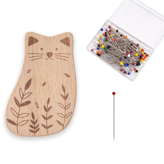 Pin Cushion with 100Pcs Sewing Pin for Dressmaking Sewing 38mm Quilting ...