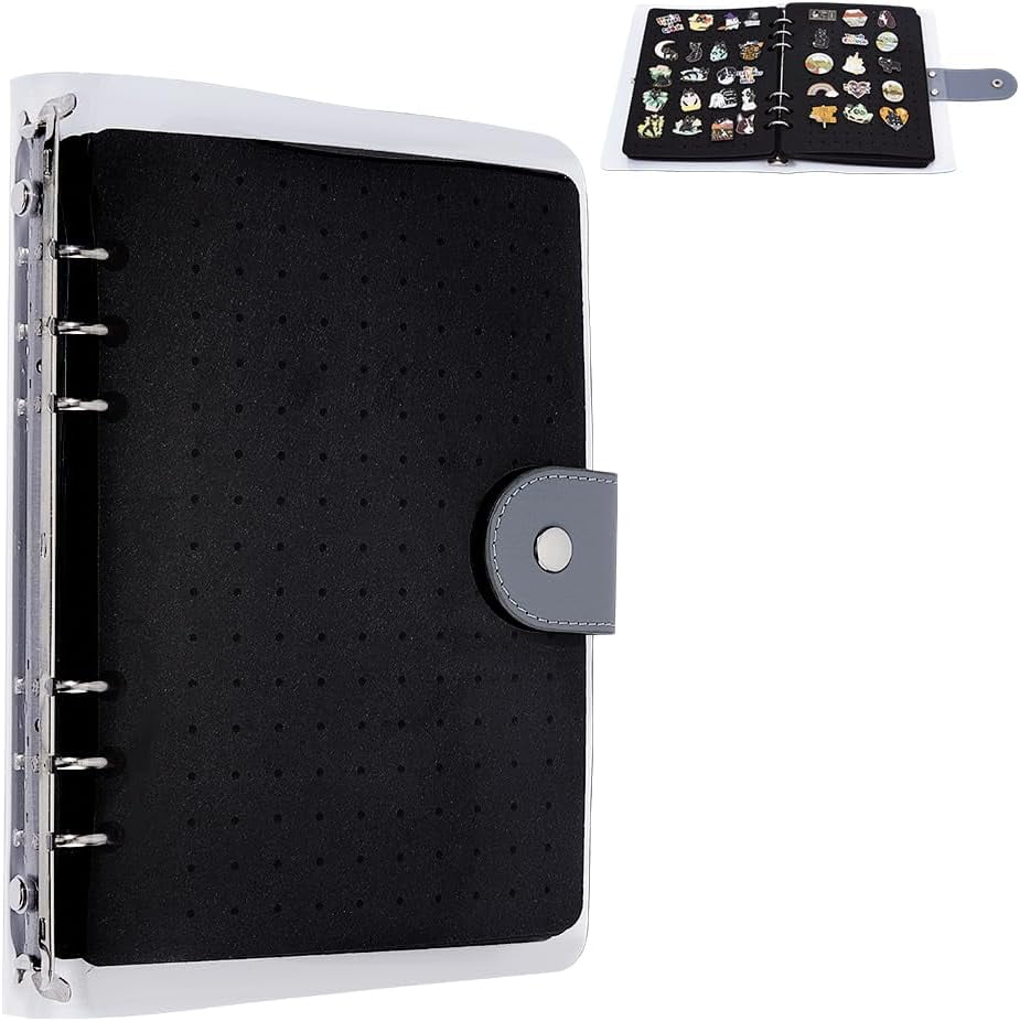 Pin Display Book 9.13x6.89x1 Inch Rectangle Portable Pin Book Felt ...