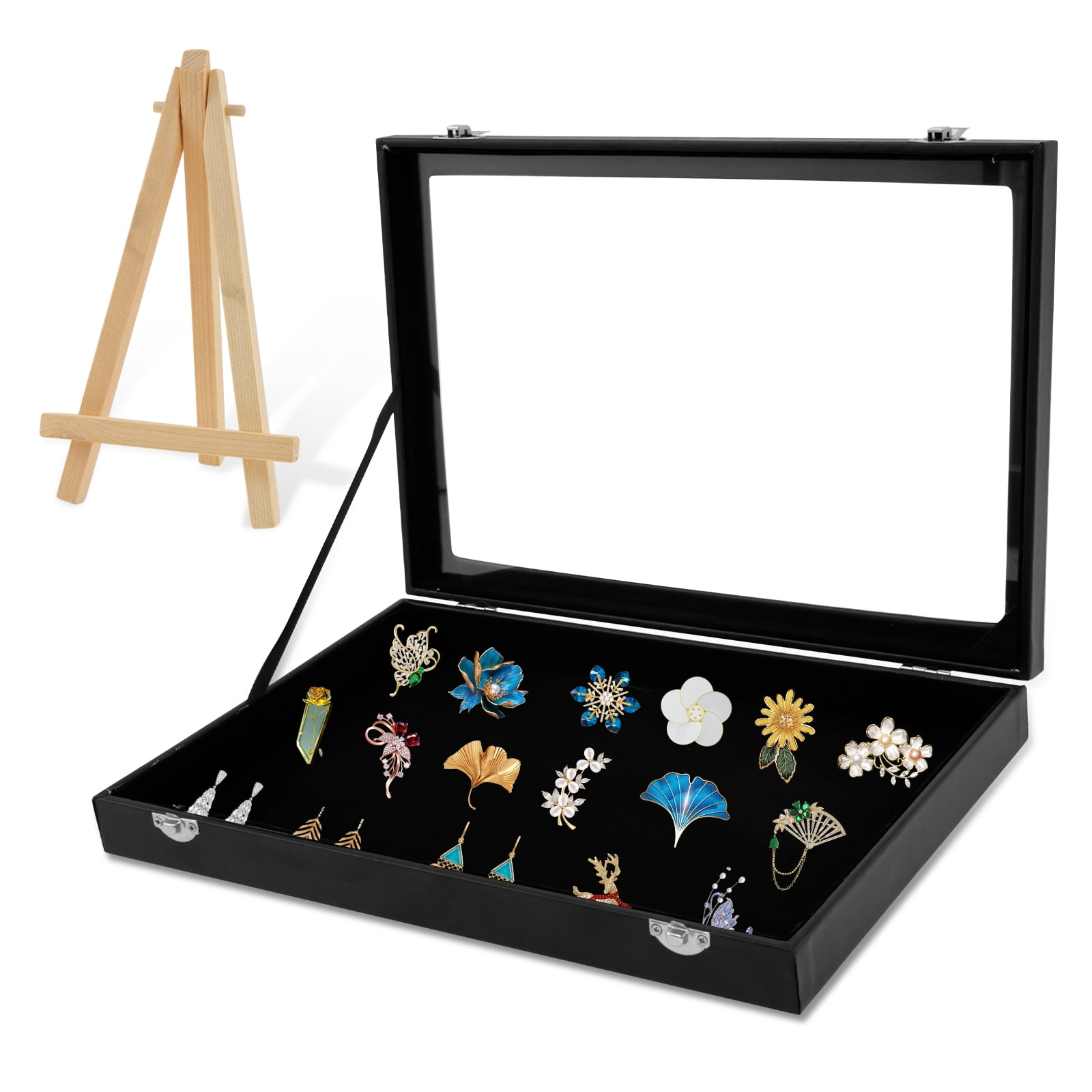 Pin Display Case Large Capacity Enamel Pin Display Frame Dustproof Pin ...