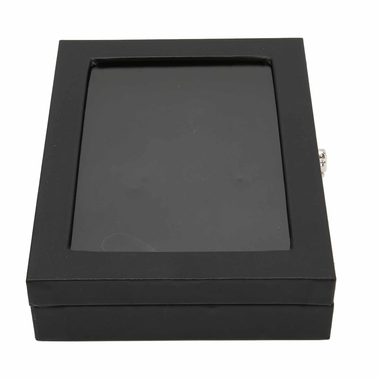 Pin Display Case Orderly Storage Transparent Dustproof Black Badge Box ...