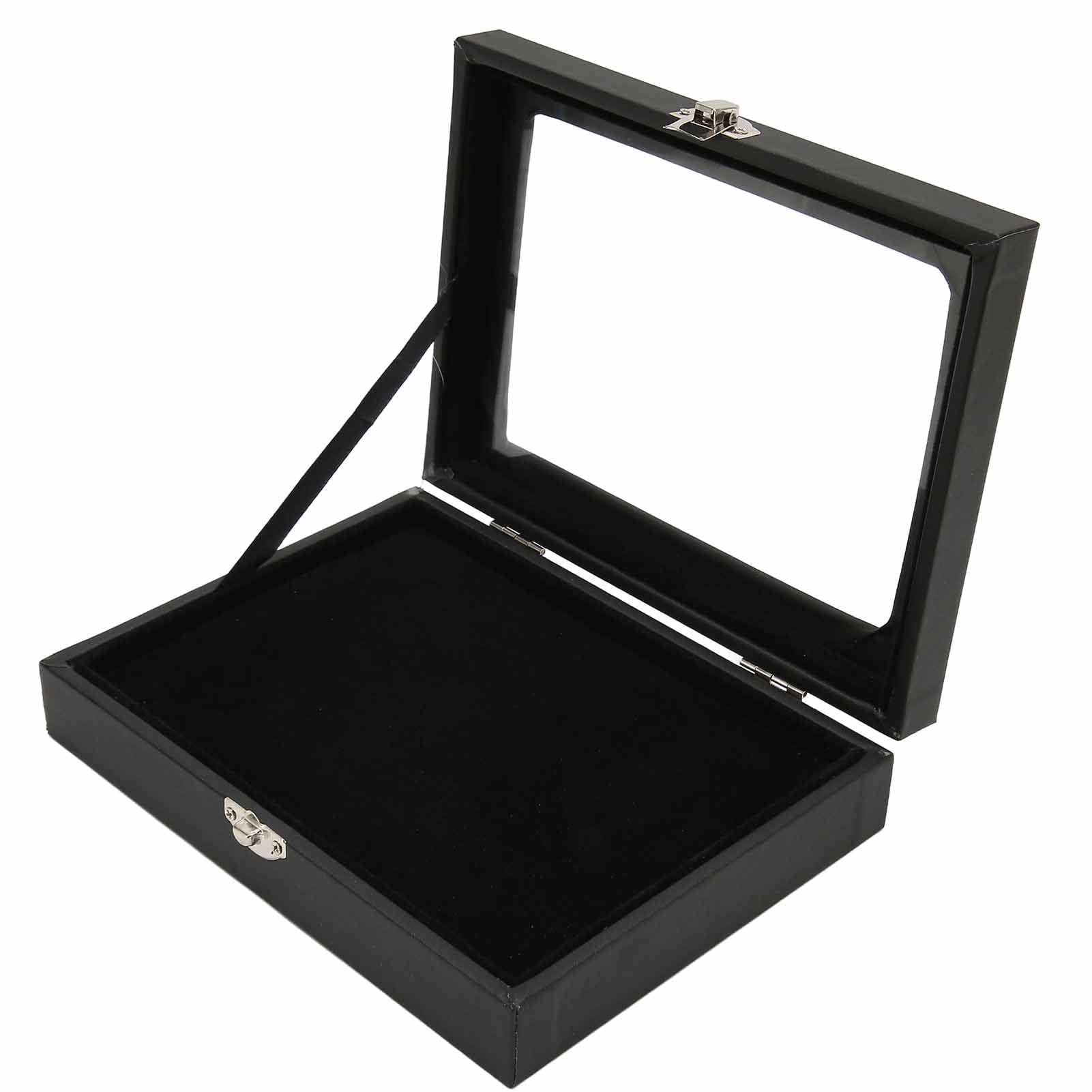 Pin Display Case,Orderly Storage Transparent Dustproof Black Badge ...