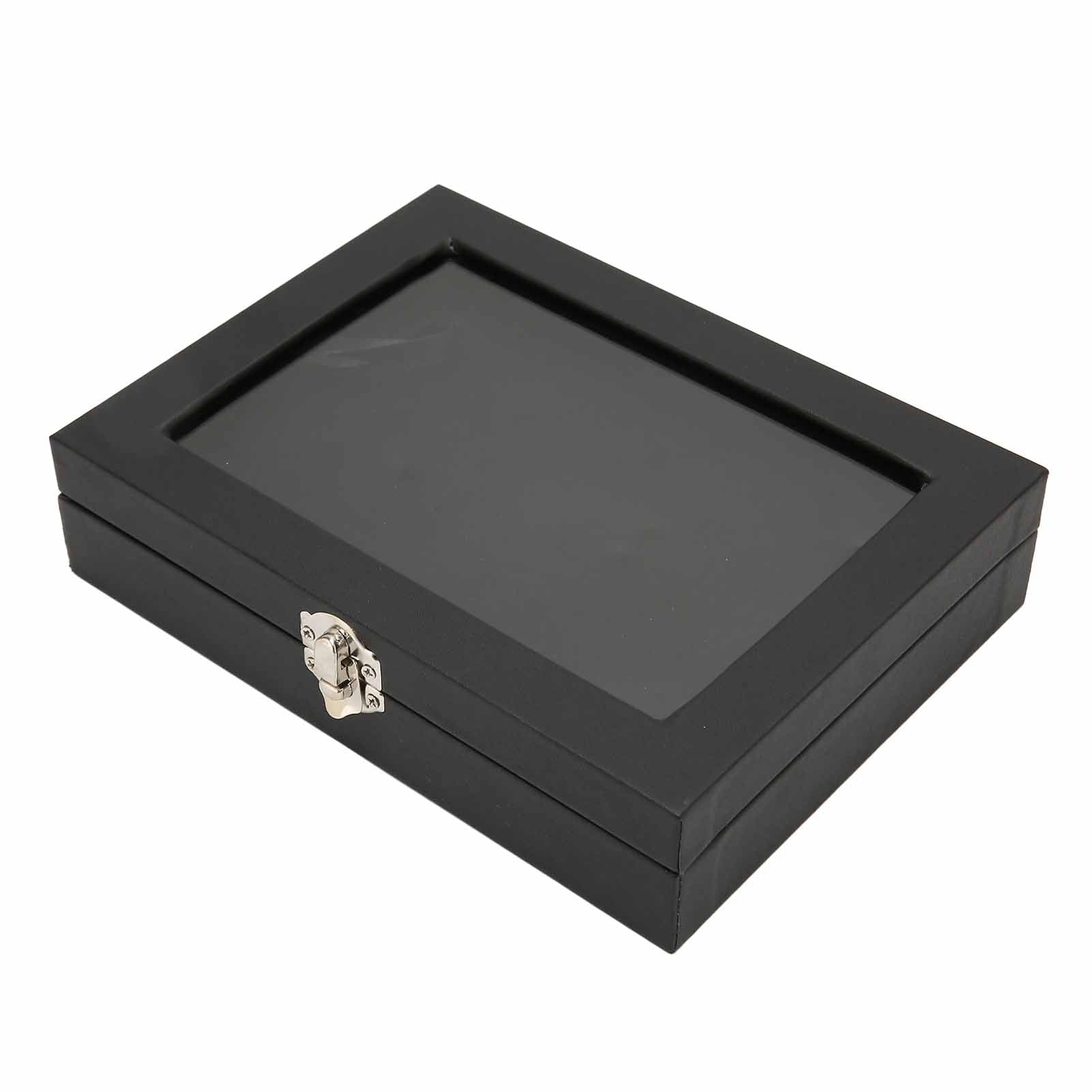 Pin Display Case Storage Dustproof Black Badge Storage Box for Home ...