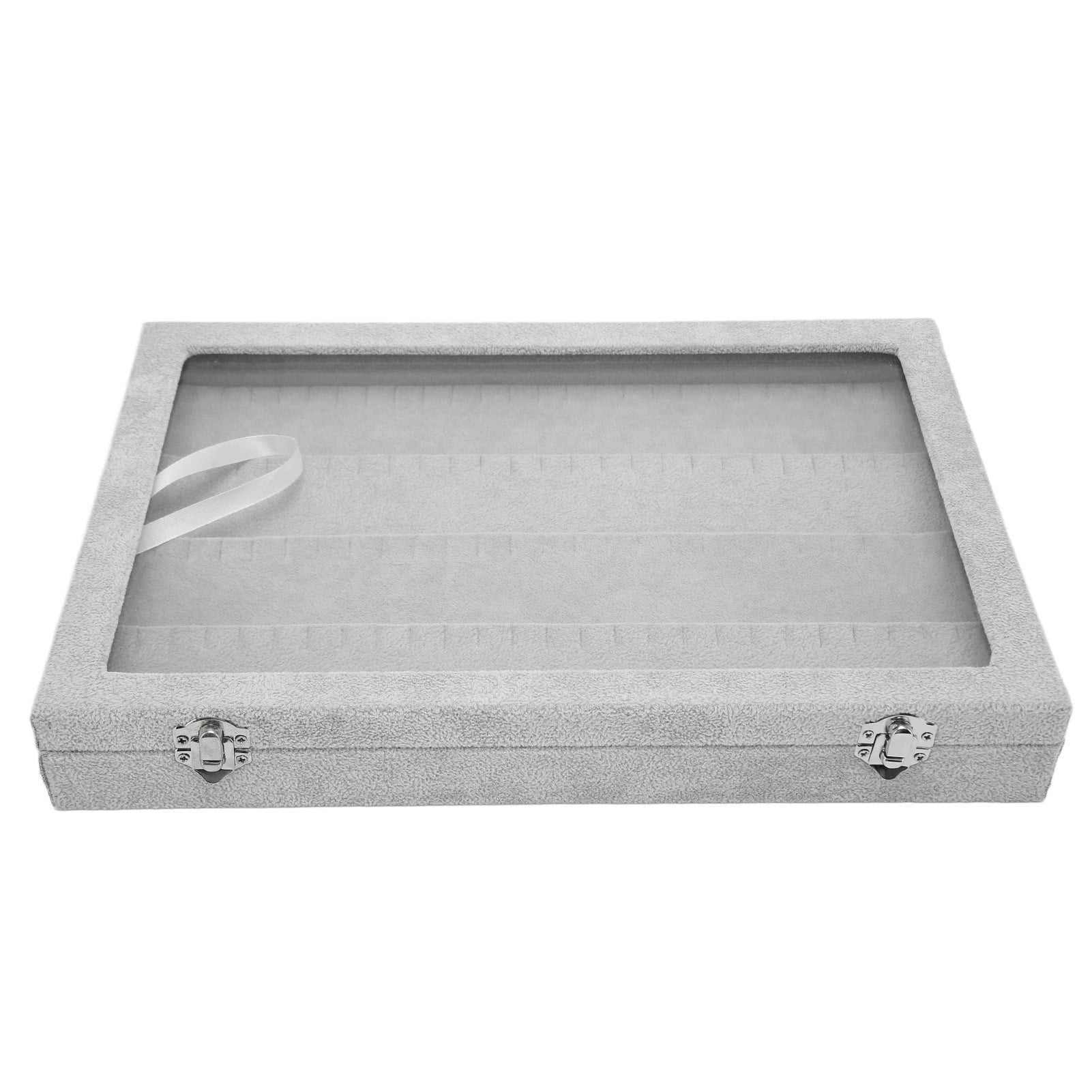 Pin Display Case Transparent Glass Soft Flocking Dustproof Pin Shadow ...