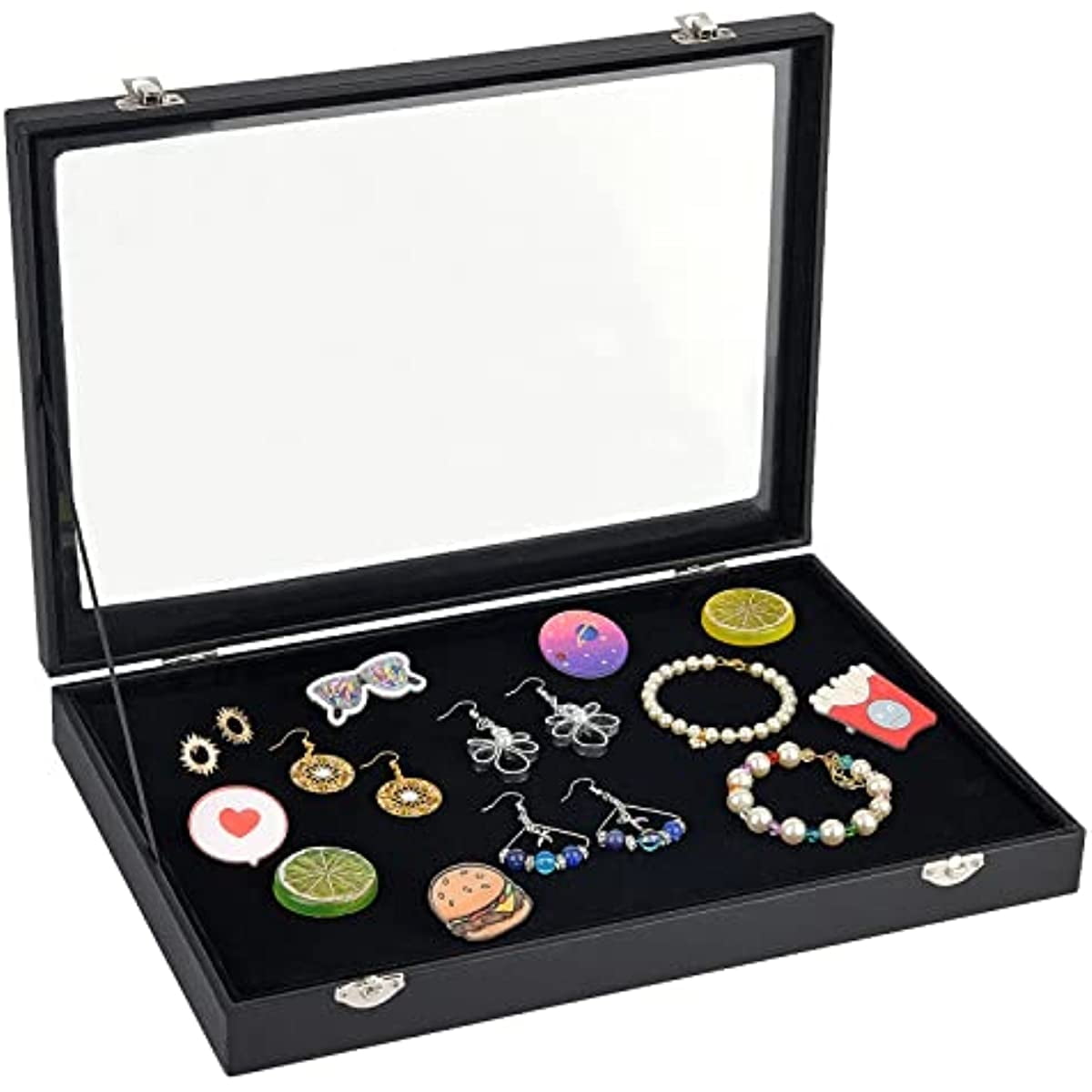 Pin Display Cases 13.8x9.4x2inch Badge Storage Showcase Display Boxes ...