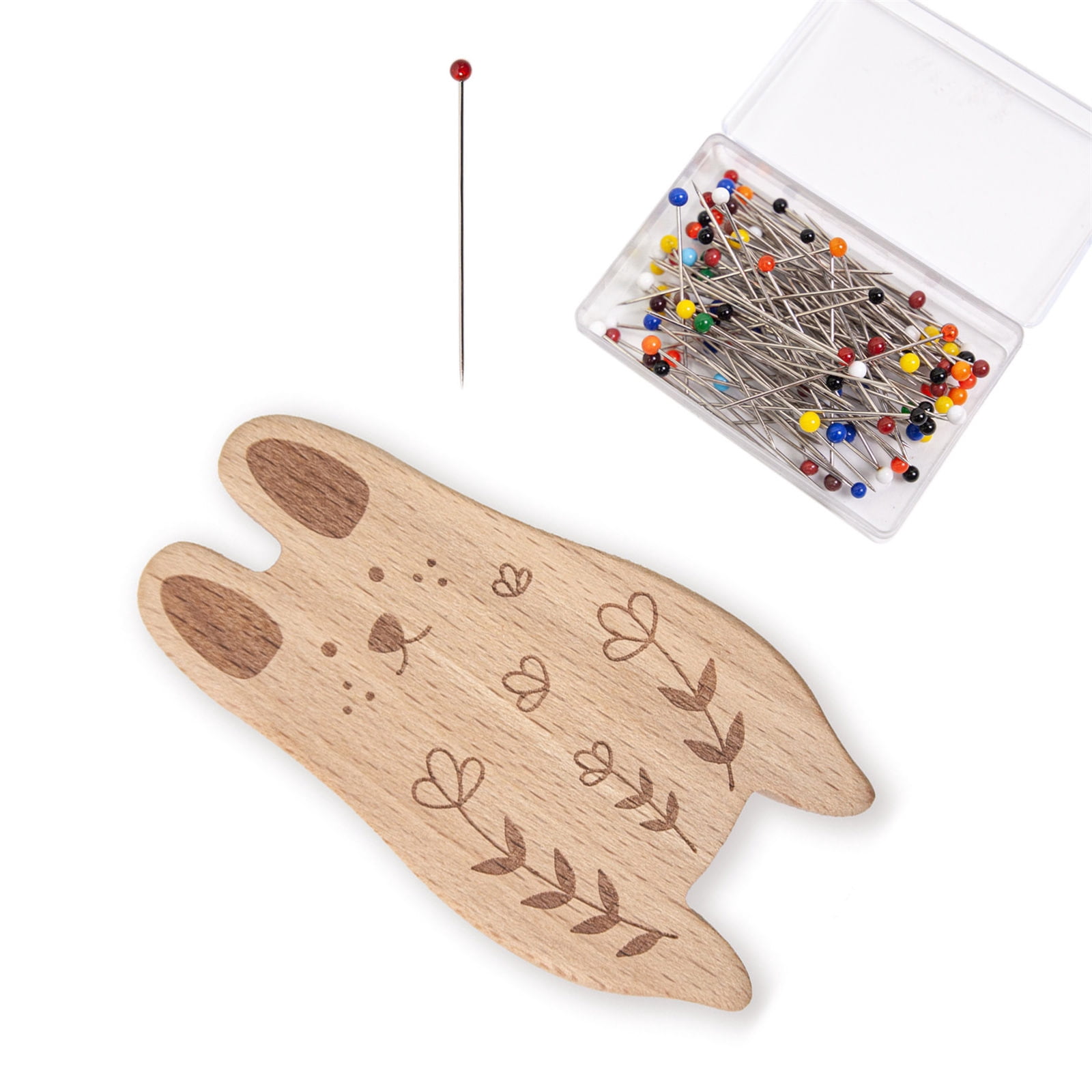 Pin Holder with 100Pcs Long Quilting Pin for Sewing Clothing ...