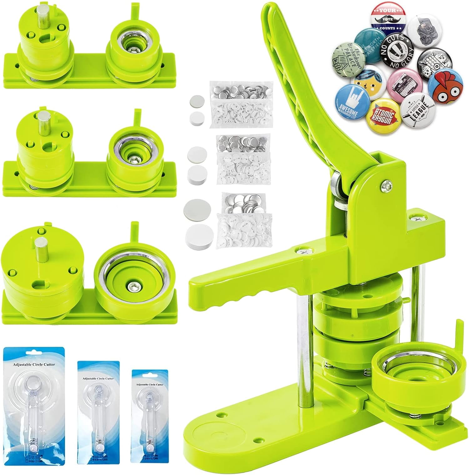 Pin Maker, Button Maker Machine, Pin Maker Machine Kit Includes 300 ...
