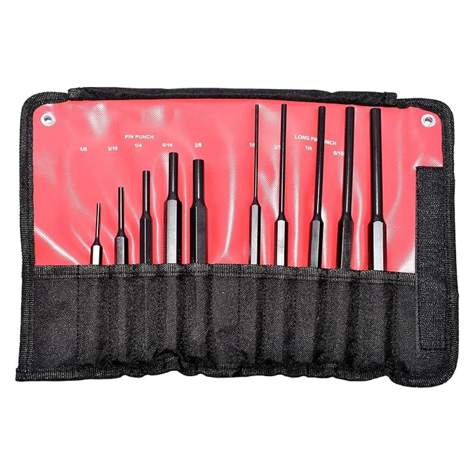 Pin Punch Set 10-Piece - 61511 Automotive Tool Set - Steel Pin Punches ...