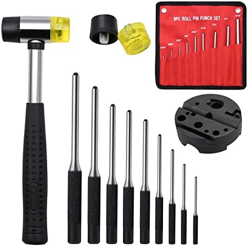 Pin Punch Set, 14pcs Removing Repair Tools, including Universal Block ...