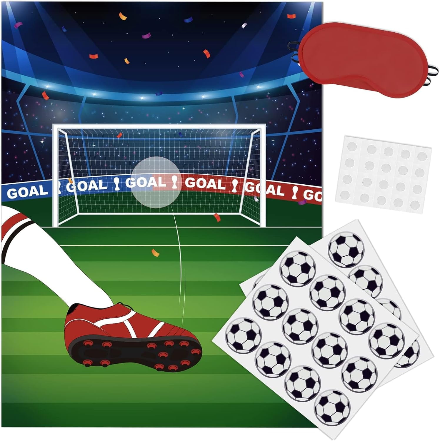 Pin The Soccer on The Goal - Soccer Party Games for Kids Sports Themed ...