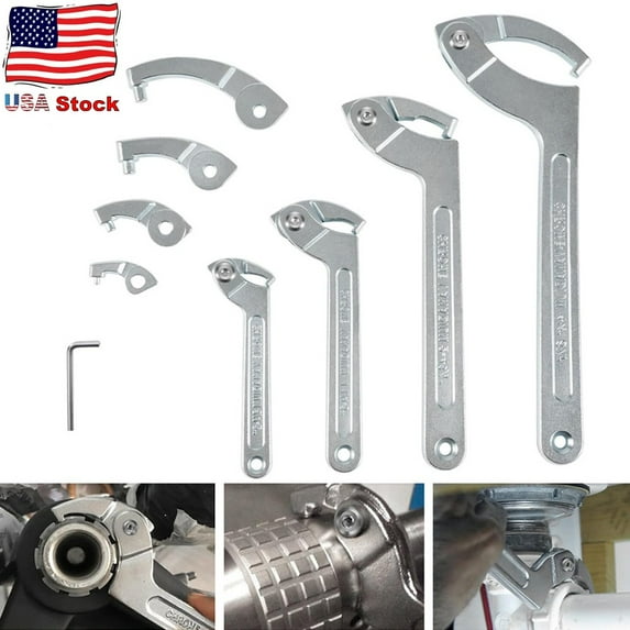 Pin Spanner Wrench Set –3/4" to 6-1/10 Range – Adjustable Wrenches ...