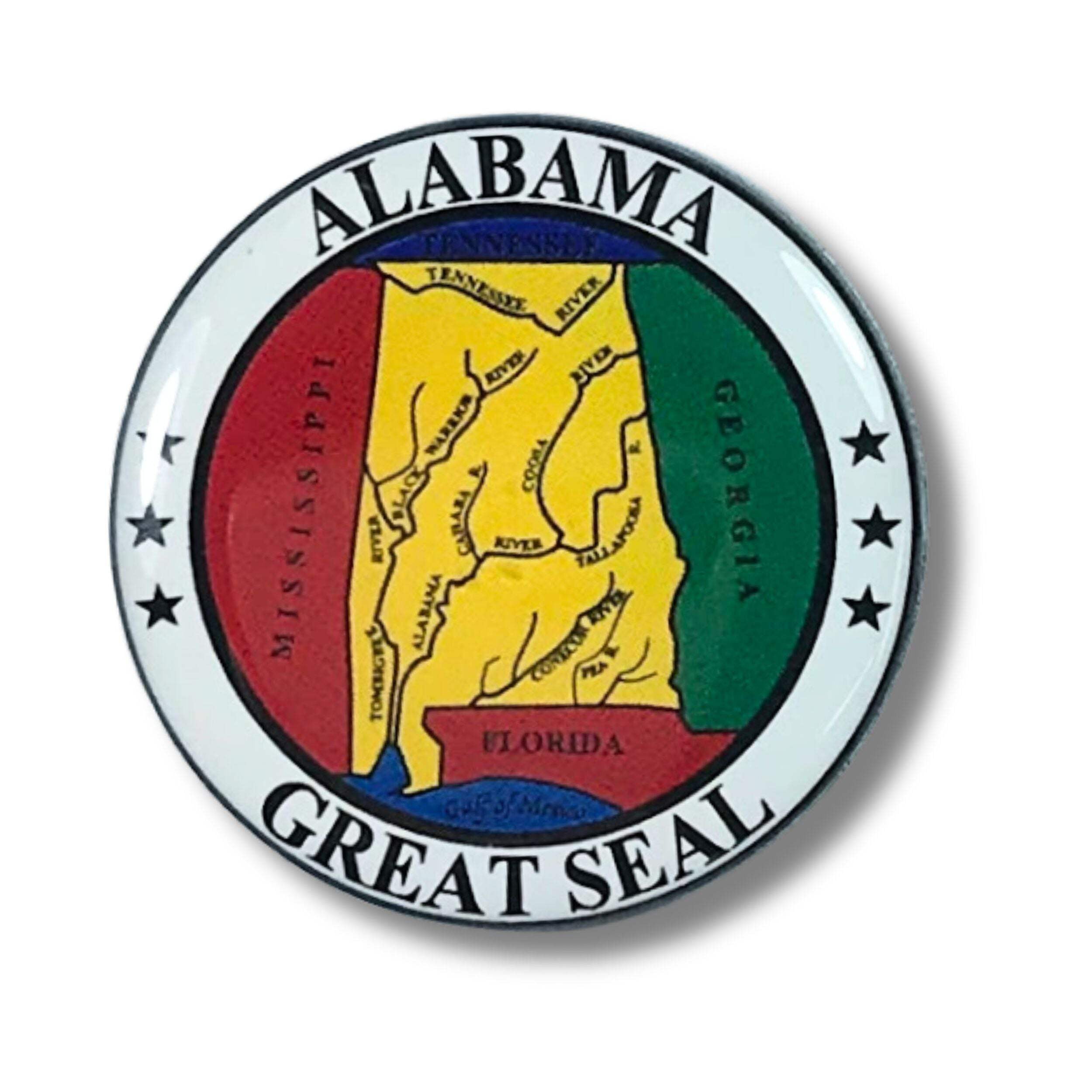 Pin - State Seal Alabama - USA | Lapel Pin Accessory, Jacket Hat Decor ...