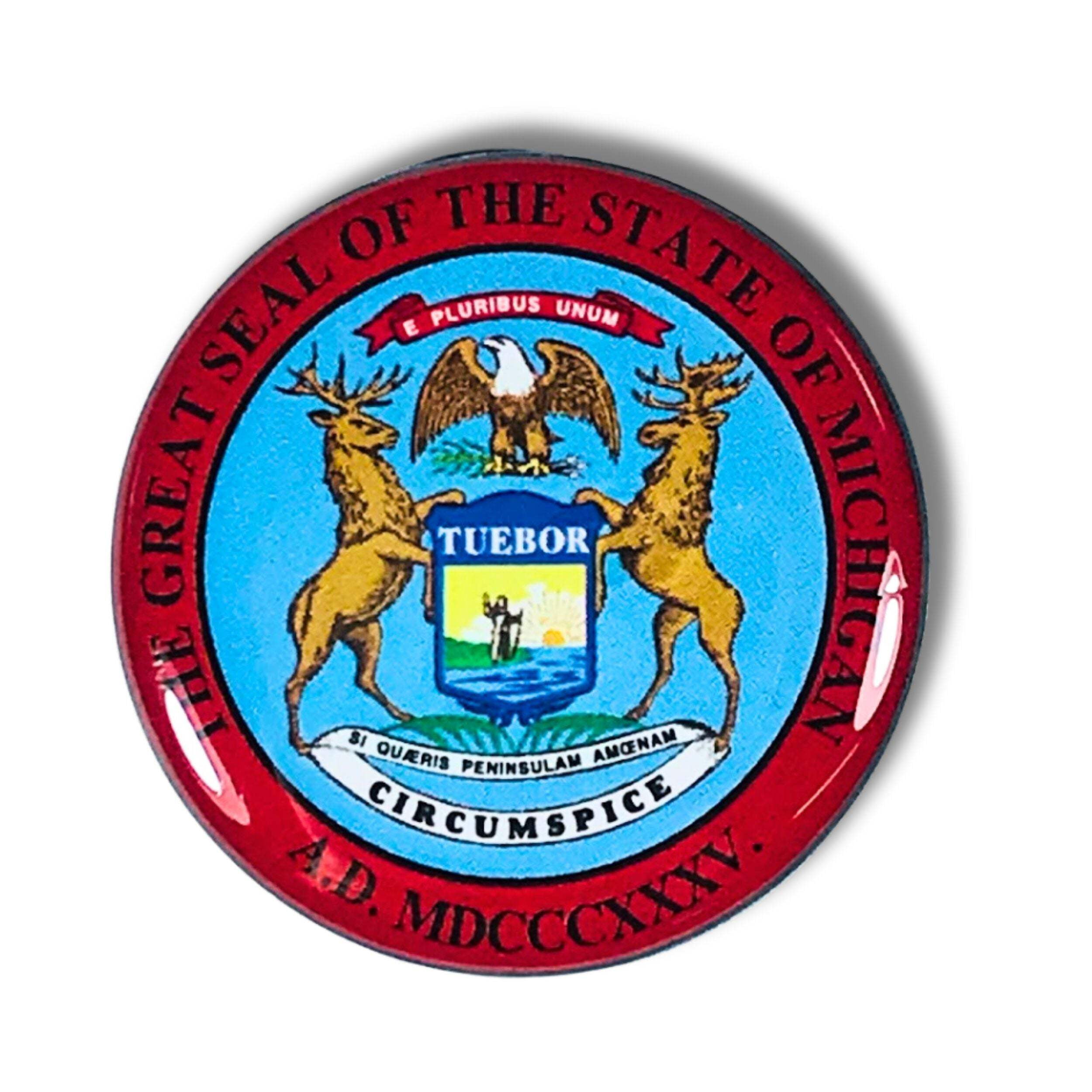 Pin - State Seal Michigan - USA | Lapel Pin Accessory, Jacket Hat Decor ...