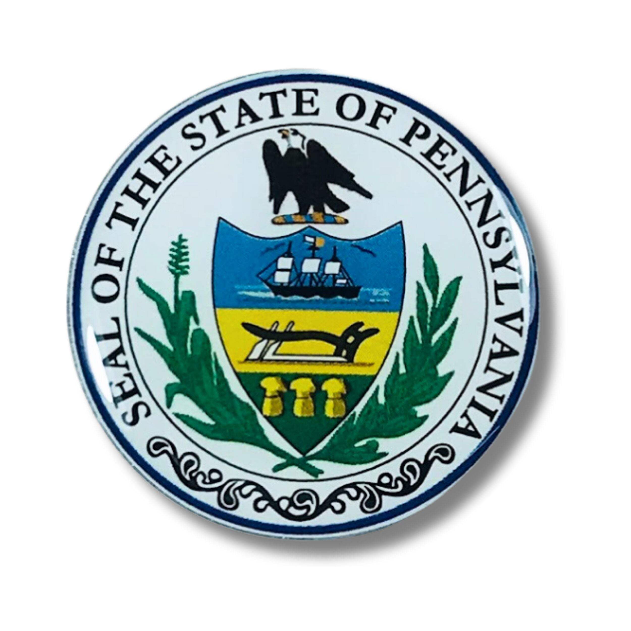Pin - State Seal Pennsylvania - USA | Lapel Pin Accessory, Jacket Hat ...