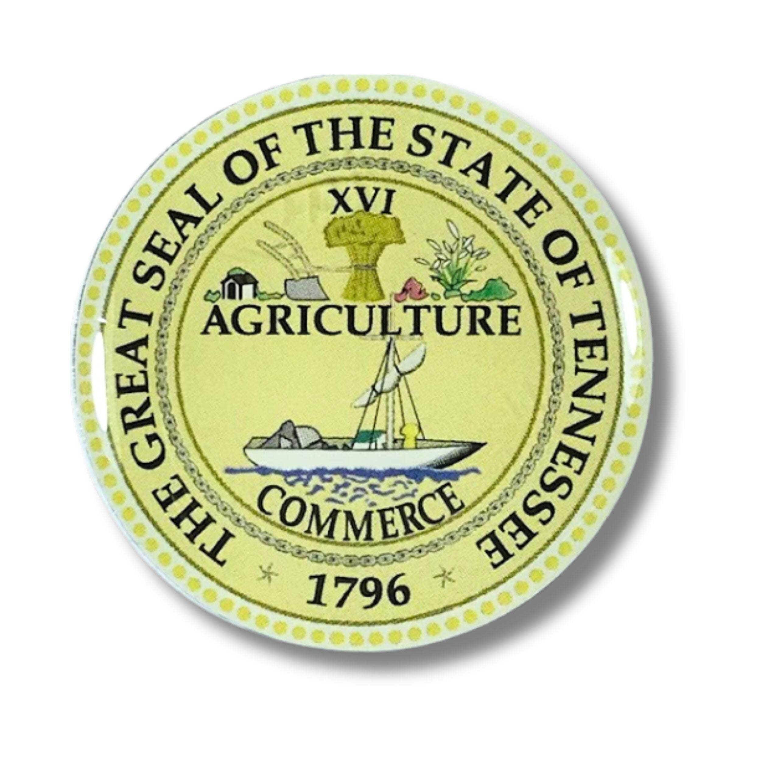 Pin - State Seal Tennessee - USA | 1.18-Inch (3 cm) Pin for Hats, Bags ...
