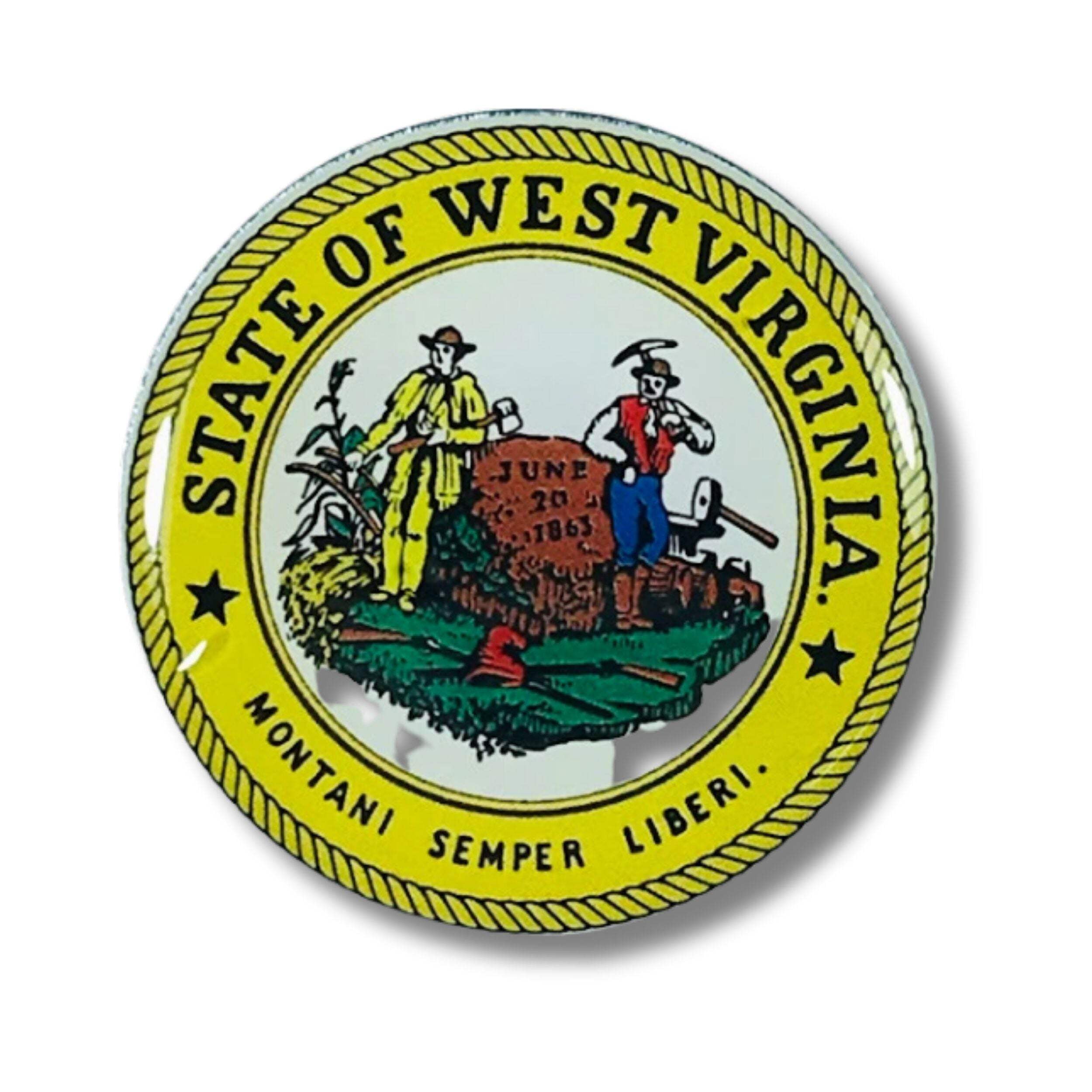 Pin - State Seal West Virginia - USA | Lapel Pin Accessory, Jacket Hat ...