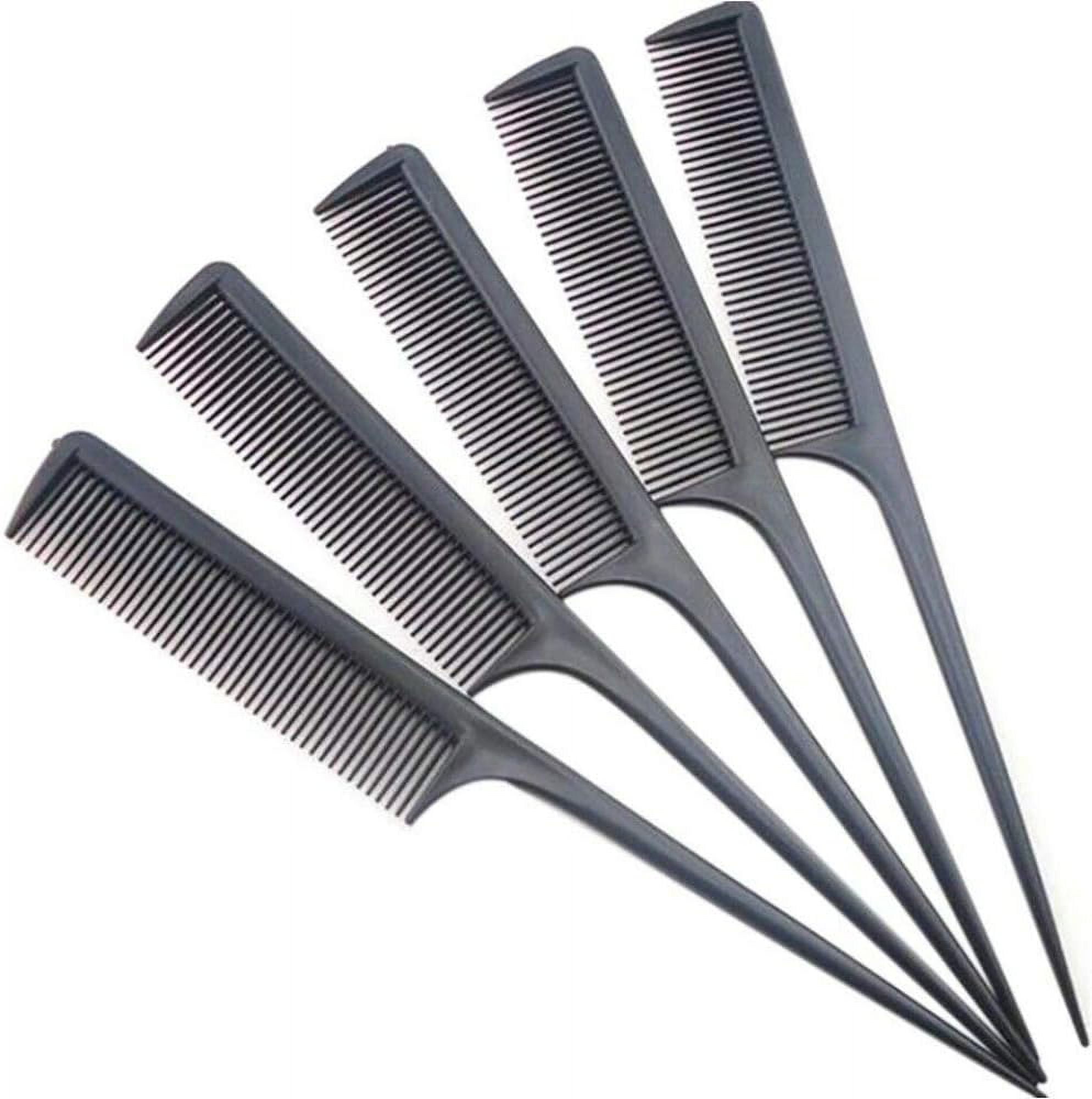 Pin Tail Hair Toothed Comb Black Professional Hairdressing Sectioning ...