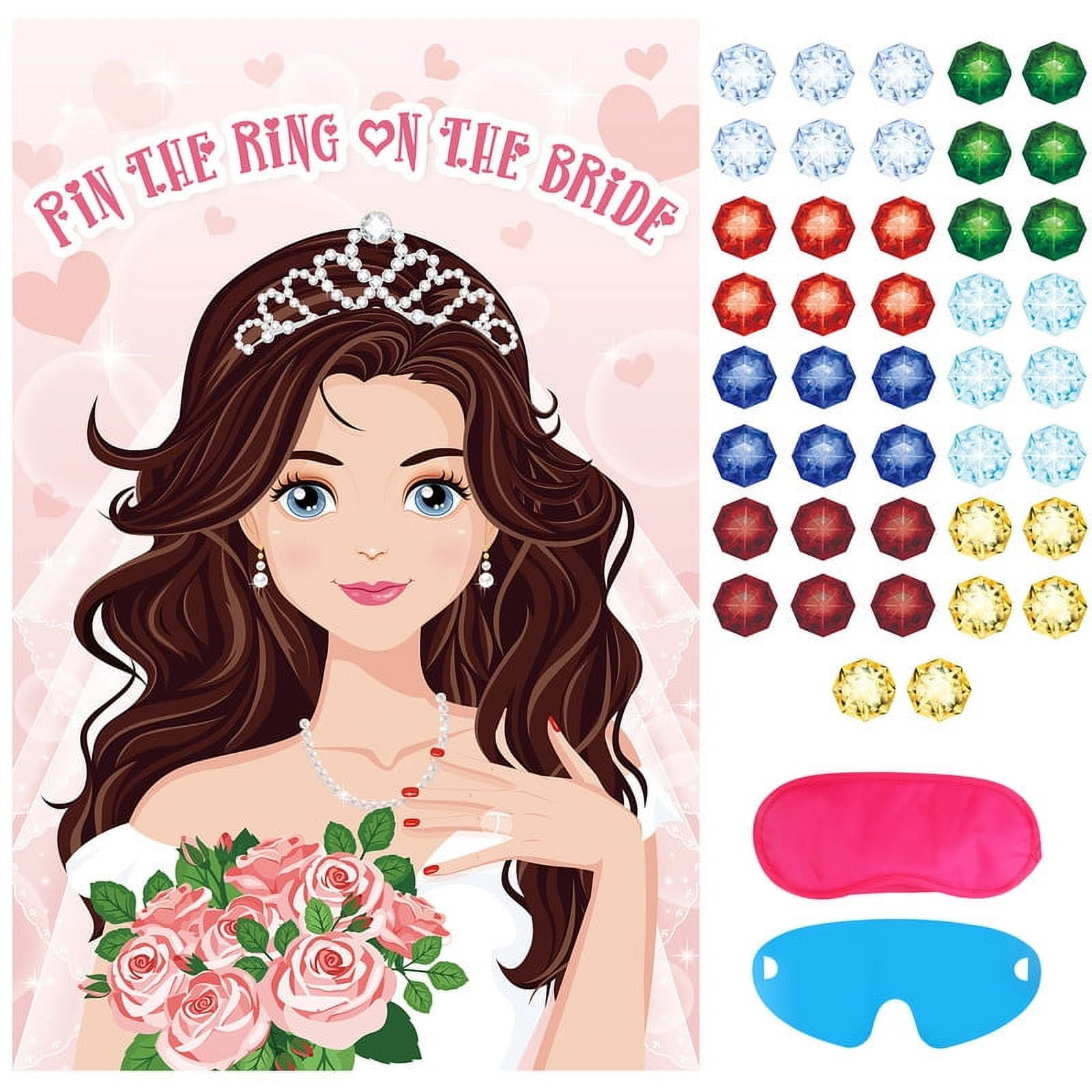 Hxezoc Pin The Ring On The Bride Game 29" x 19" Poster - Walmart.com