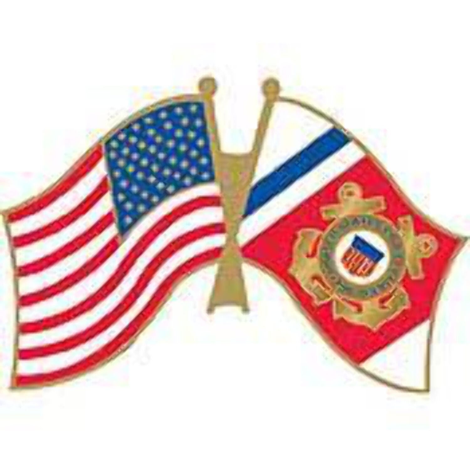 Pin USCG Flag USA/USCG (1-1/4) - Walmart.com